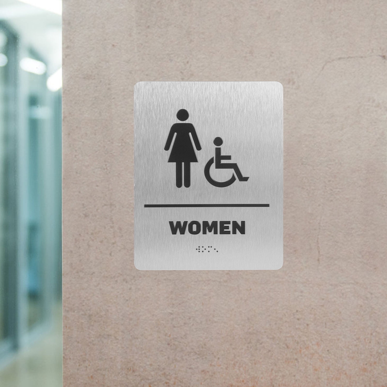LOLIPPYY Restroom Sign Women's Bathroom Sign for Decor AluminiumPlastic ...