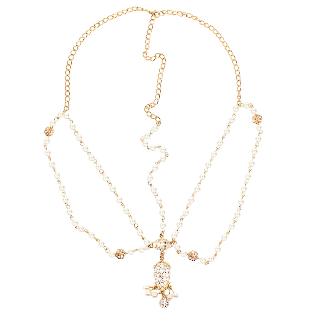 LOLIPPYY Rhinestone Chain Bohemian Style Forehead Chain Hair for Women ...