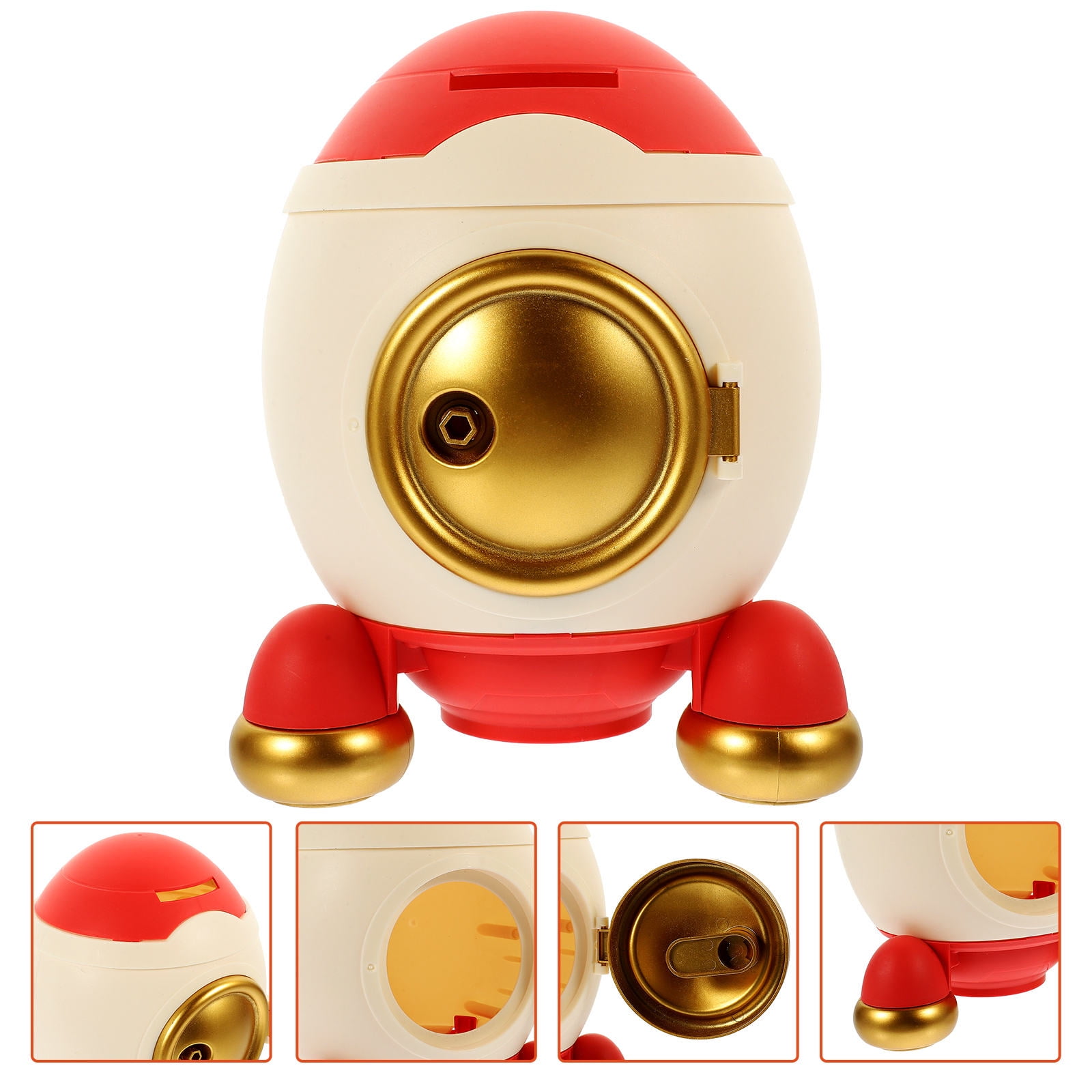 LOLIPPYY Rocket Shaped Cartoon Bank Money Saving Box Coin Holder ...