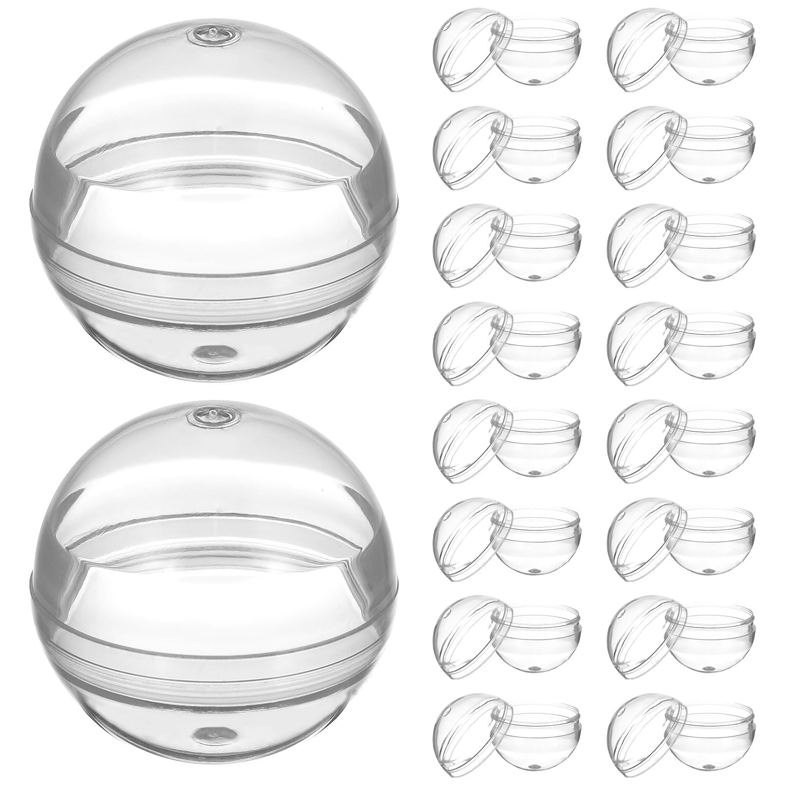 LOLIPPYY Round Clear Plastic Fillable Balls 100Pack Safe for Kids and ...