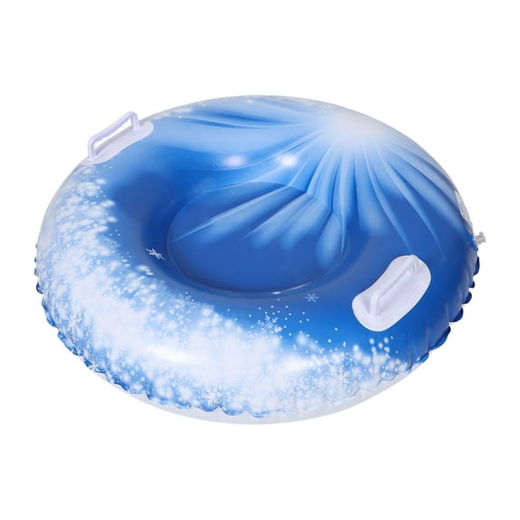 LOLIPPYY Round Inflatable Sled for Snow Tubing PVC Heavy Duty Outdoor ...