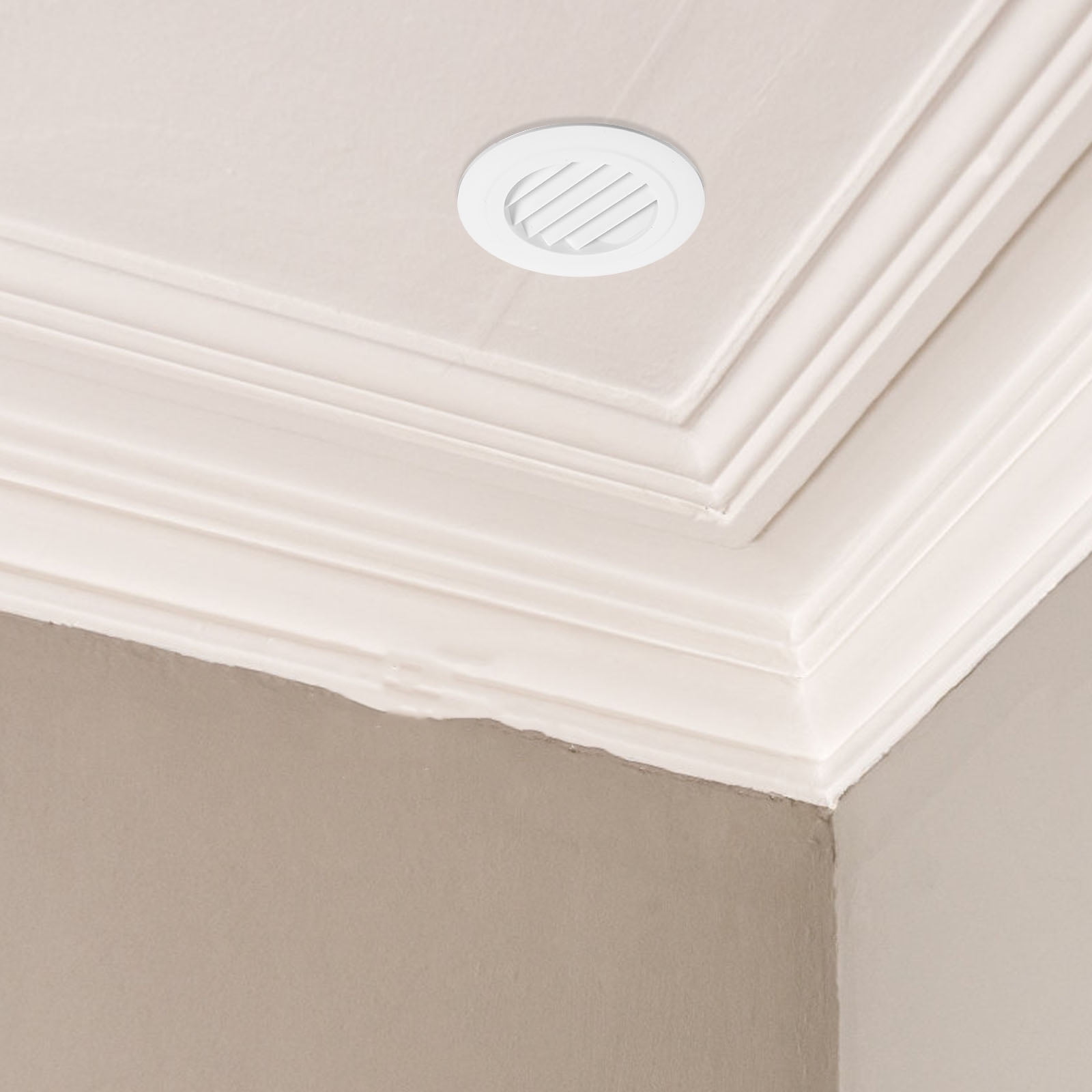 LOLIPPYY Round Soffit Vent for Exhaust Fan White ABS Vent Cover with ...