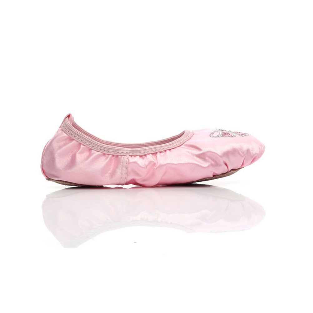 LOLIPPYY Satin Ballet Flats with Sleek Fit and Suede Sole for Dance ...