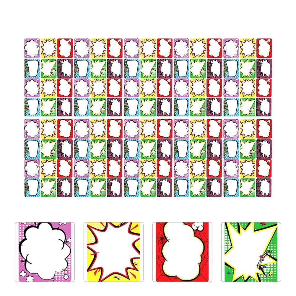 LOLIPPYY Self Adhesive Name Tag Stickers for Decoration Assorted Color ...