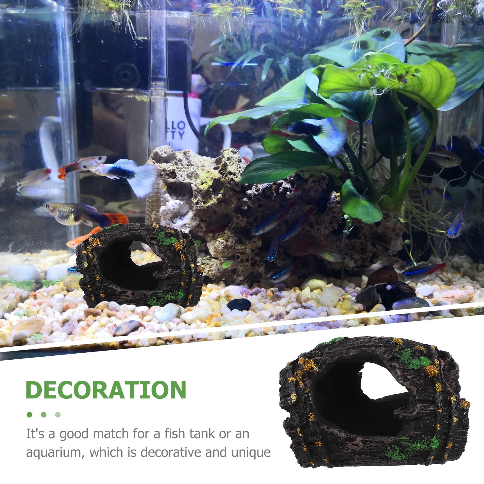 LOLIPPYY Shrimp Hiding Cave Fish Hiding House Resin Multi 1Pack for ...