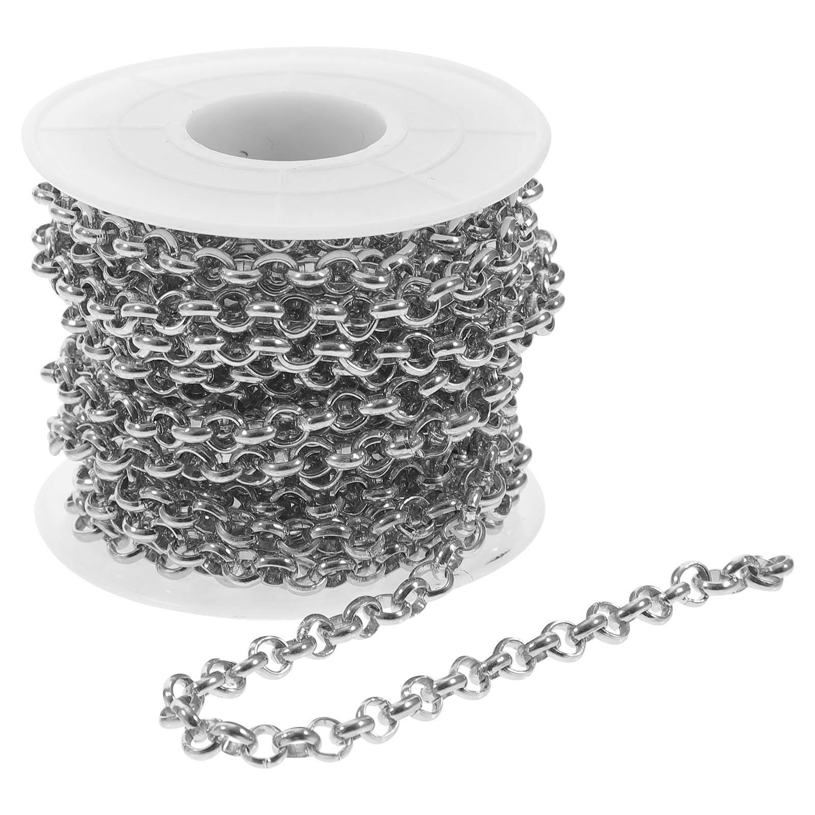 LOLIPPYY Silver Aluminum Twisted Link Chain for DIY Jewelry and Purse ...