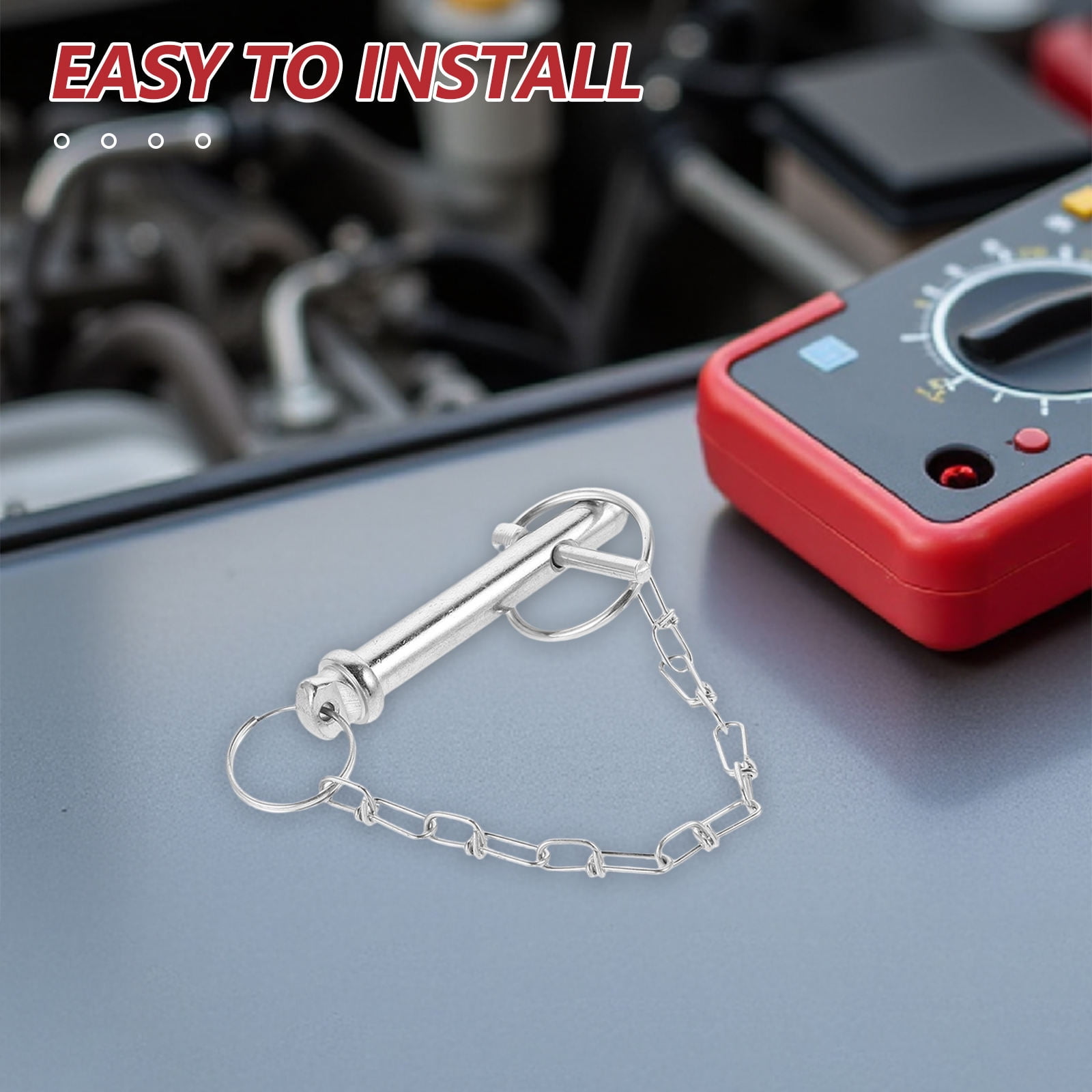 LOLIPPYY Silver Metal Spring Lock Pin for Heavy Duty Trailer Hitch and ...