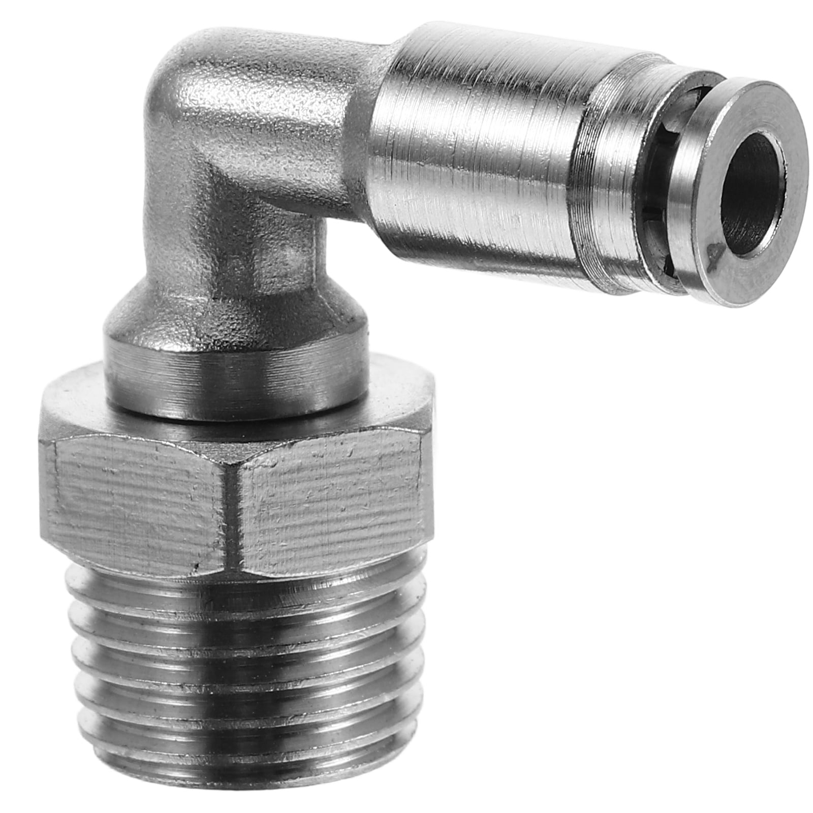 LOLIPPYY Silver Nickel Plated Copper Elbow Air Piping Fitting for ...