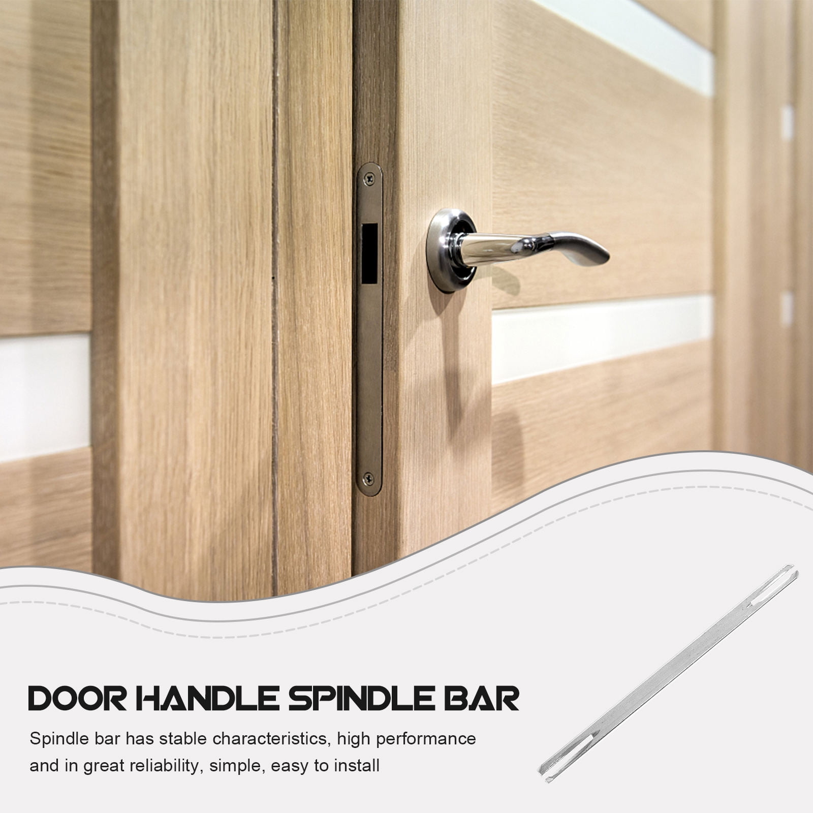LOLIPPYY Silver Straight Spindle Bar for Antique Style Door Lock ...
