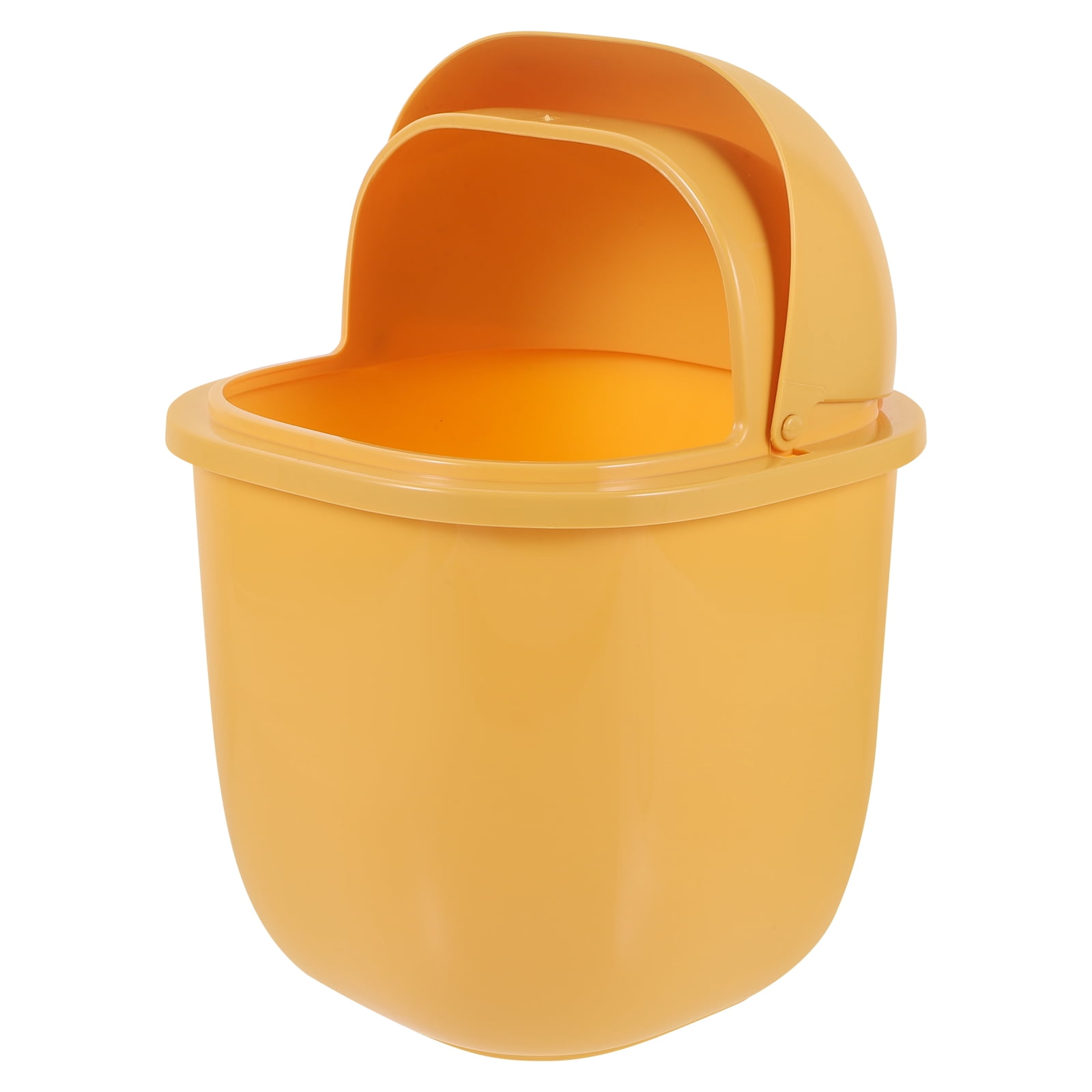 LOLIPPYY Desk Mini Trash Bin Plastic Odor Prevention Yellow 1Pack ...