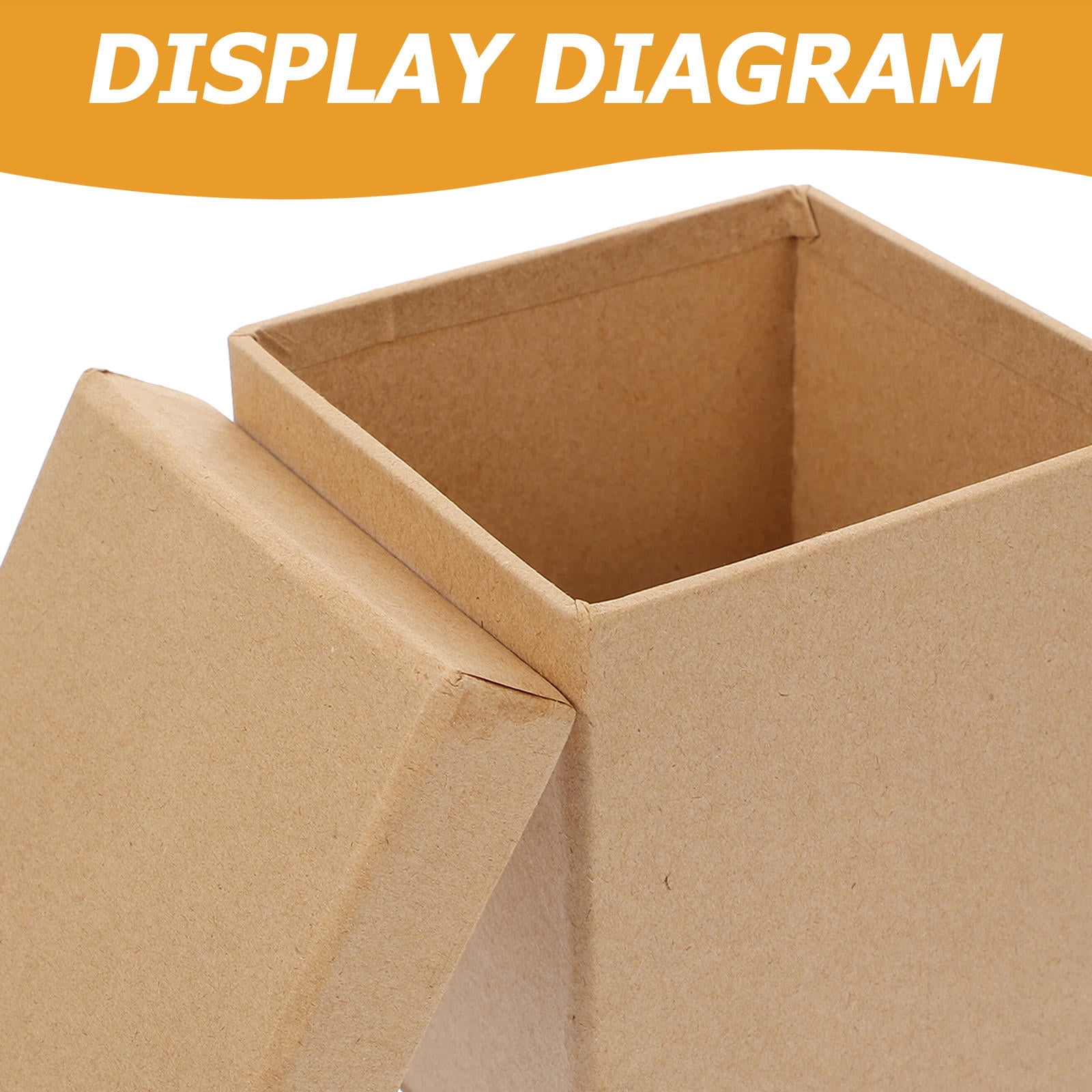 LOLIPPYY Square Shaped Khaki Paper Box for Cosmetics Dessert and Party ...