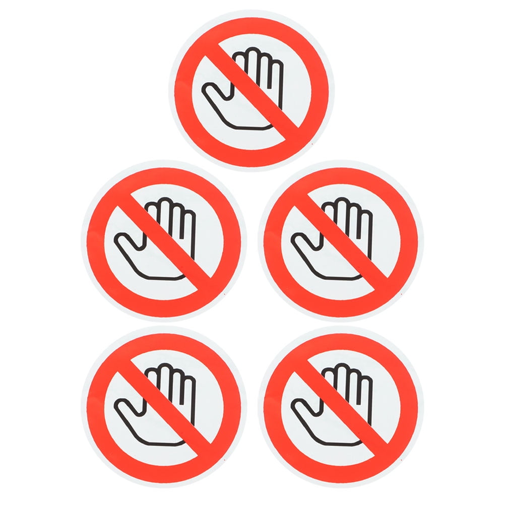 LOLIPPYY Sticky Do Not Touch Warning Sign Label with Strong Adhesive ...