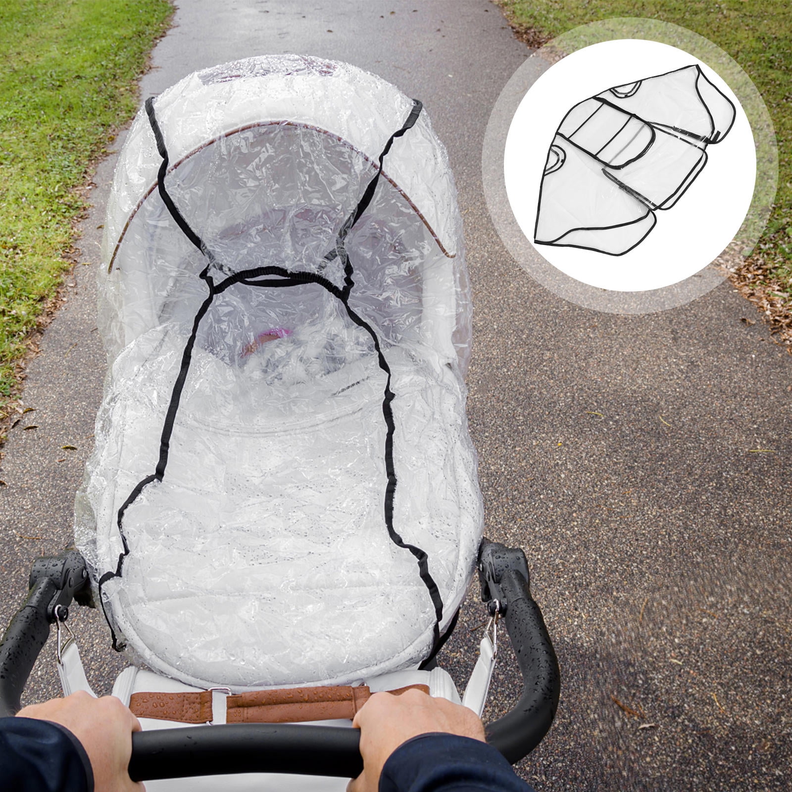 LOLIPPYY Stroller Rain Cover Black EVA For Parents Transparent Design ...