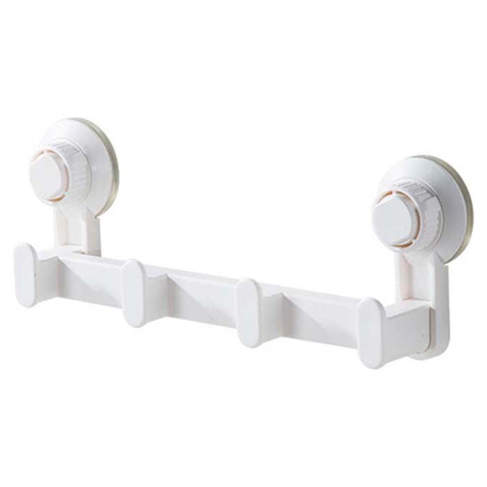 LOLIPPYY 4-Pack Strong Hooks White ABS Shower Wall Hangers for Home Use ...