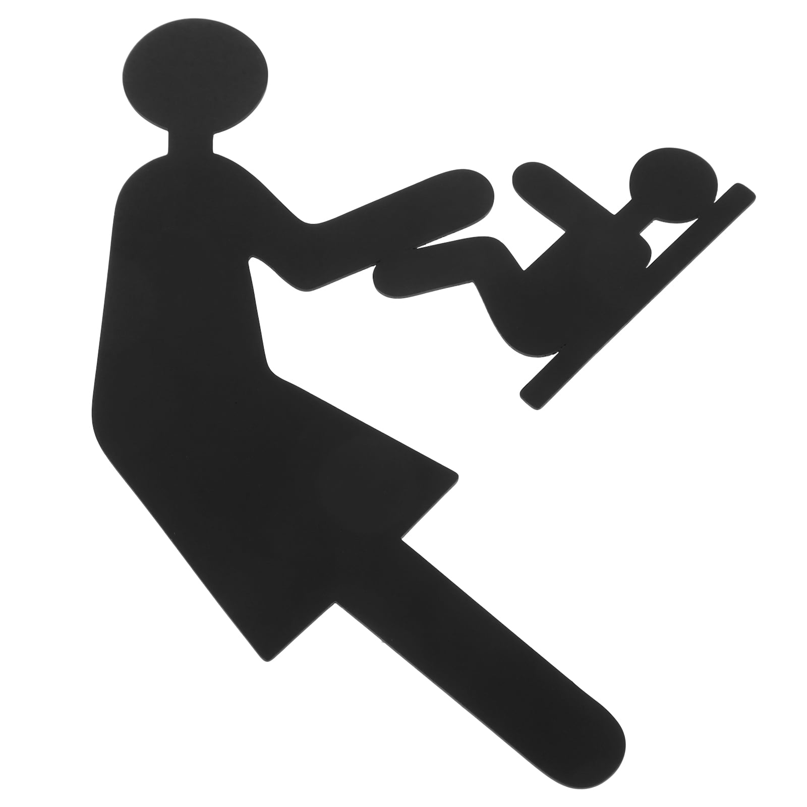 LOLIPPYY Sturdy Black Diaper Changing Station Sign for Business ...