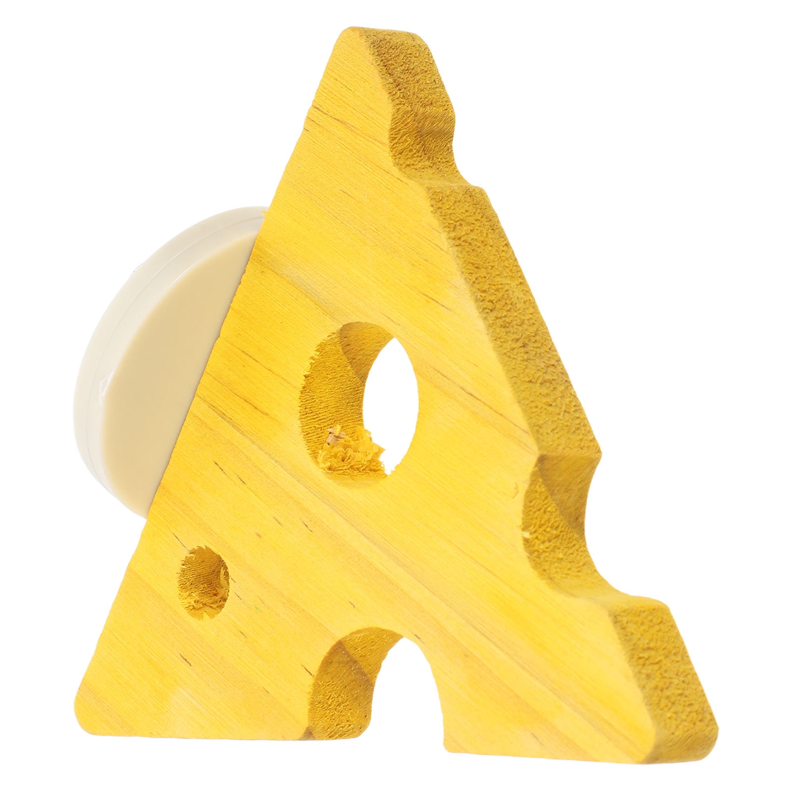 LOLIPPYY Sturdy Solid Wood Parrot Perch Stand Yellow for Cage Claw ...