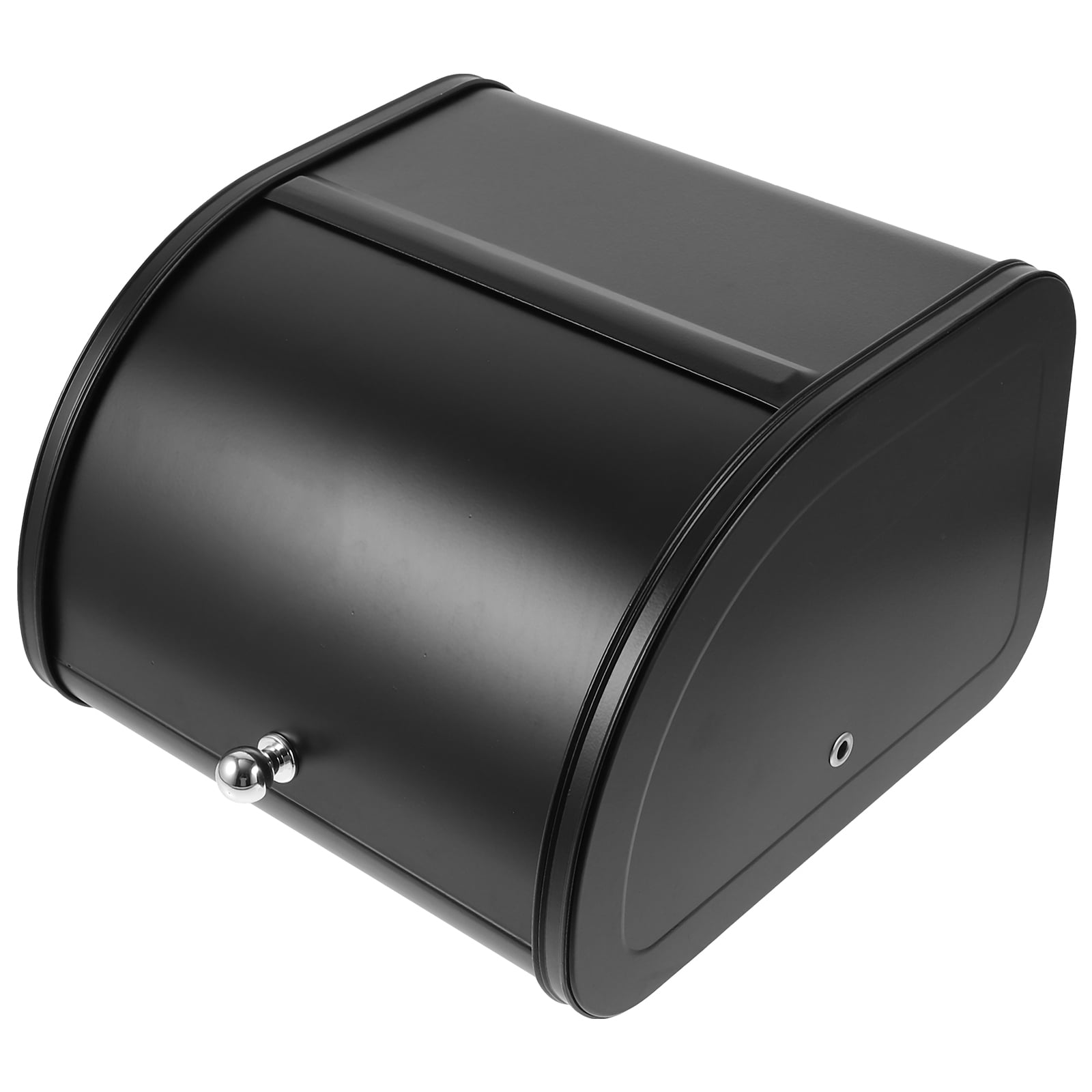 LOLIPPYY Stylish Black Metal Bread Box for Kitchen Counter Bread ...