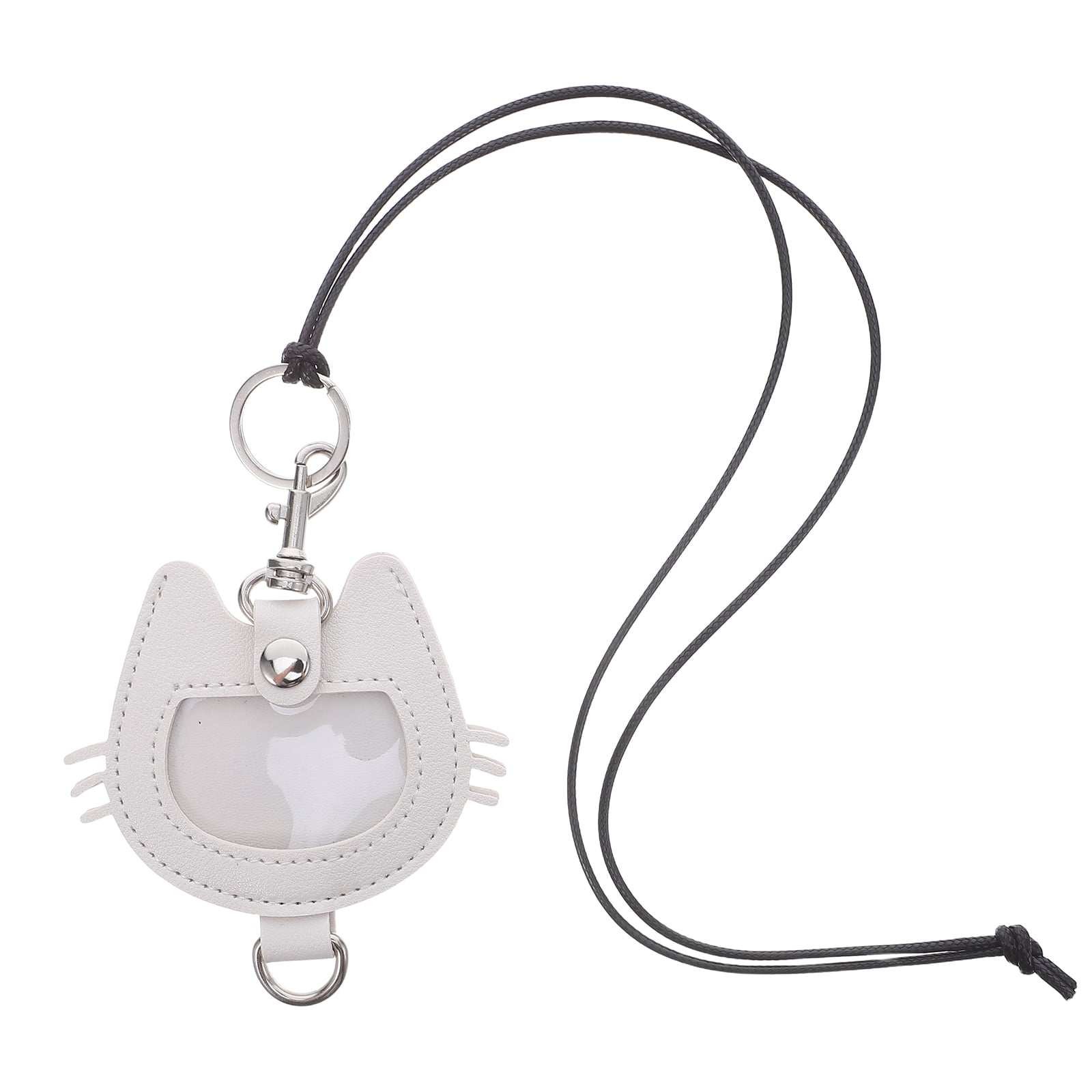 LOLIPPYY Stylish White Pet Hair Storage Keyring with Cat Head Shape and ...