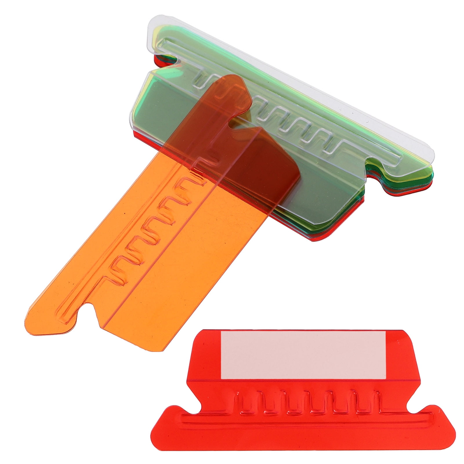 LOLIPPYY Tab Folders 1 Set Assorted Color Clamp Shape PVC Material for ...