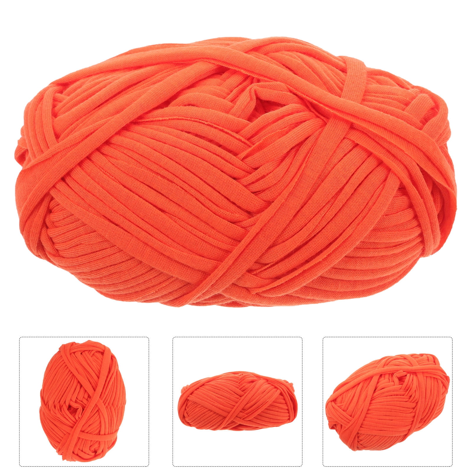 LOLIPPYY Thick Orange Crochet Yarn with Soft, Cozy for Hand Knitting ...