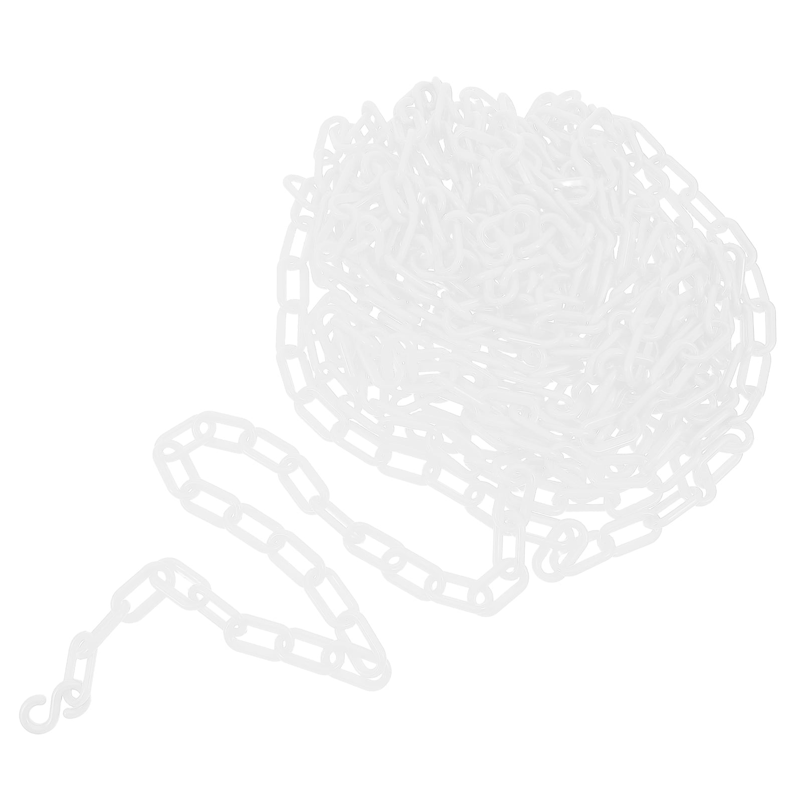 LOLIPPYY Traffic Control Chain Plastic Safety Barrier Chain White PE ...