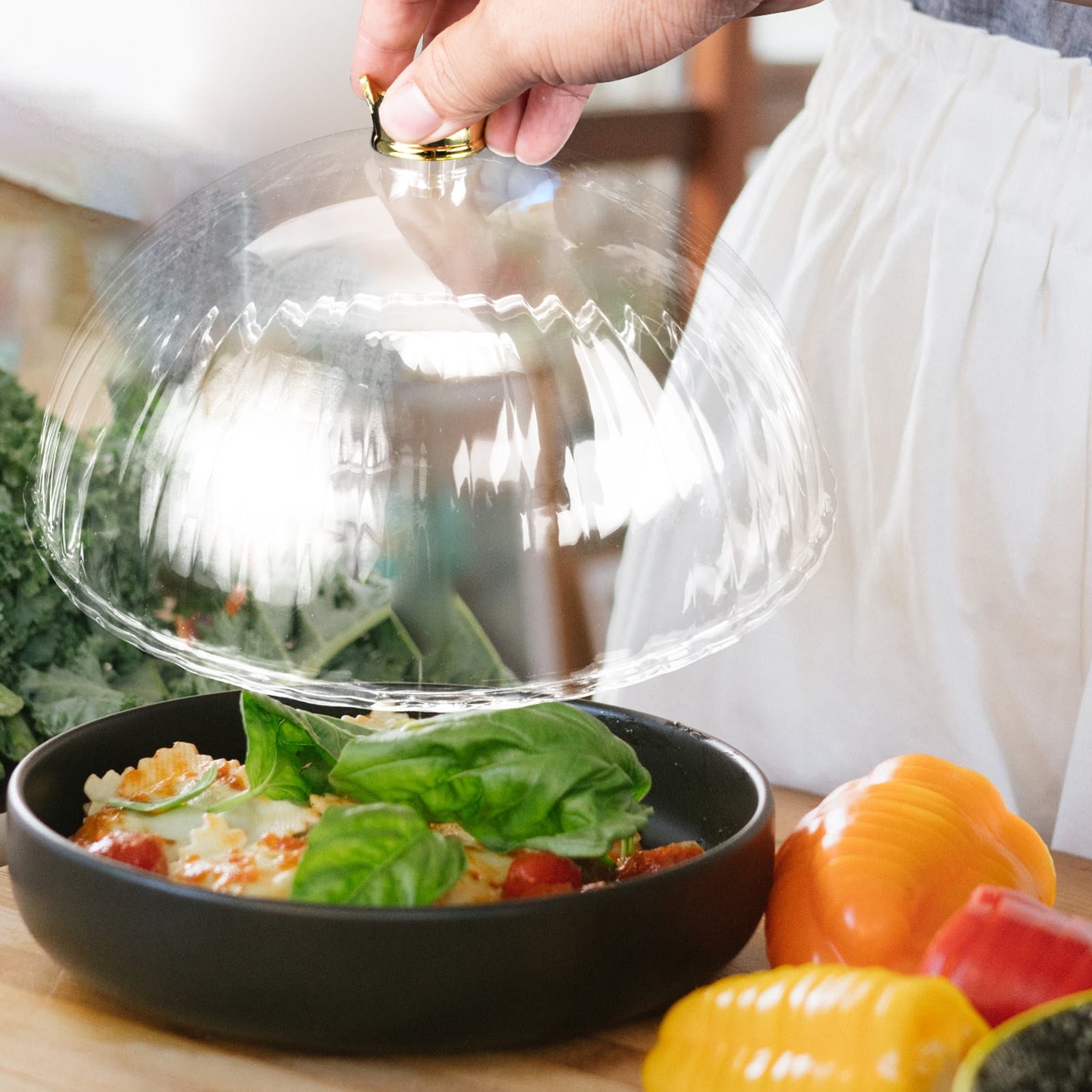 LOLIPPYY Transparent Plastic Household Food Cover Protector for Home ...