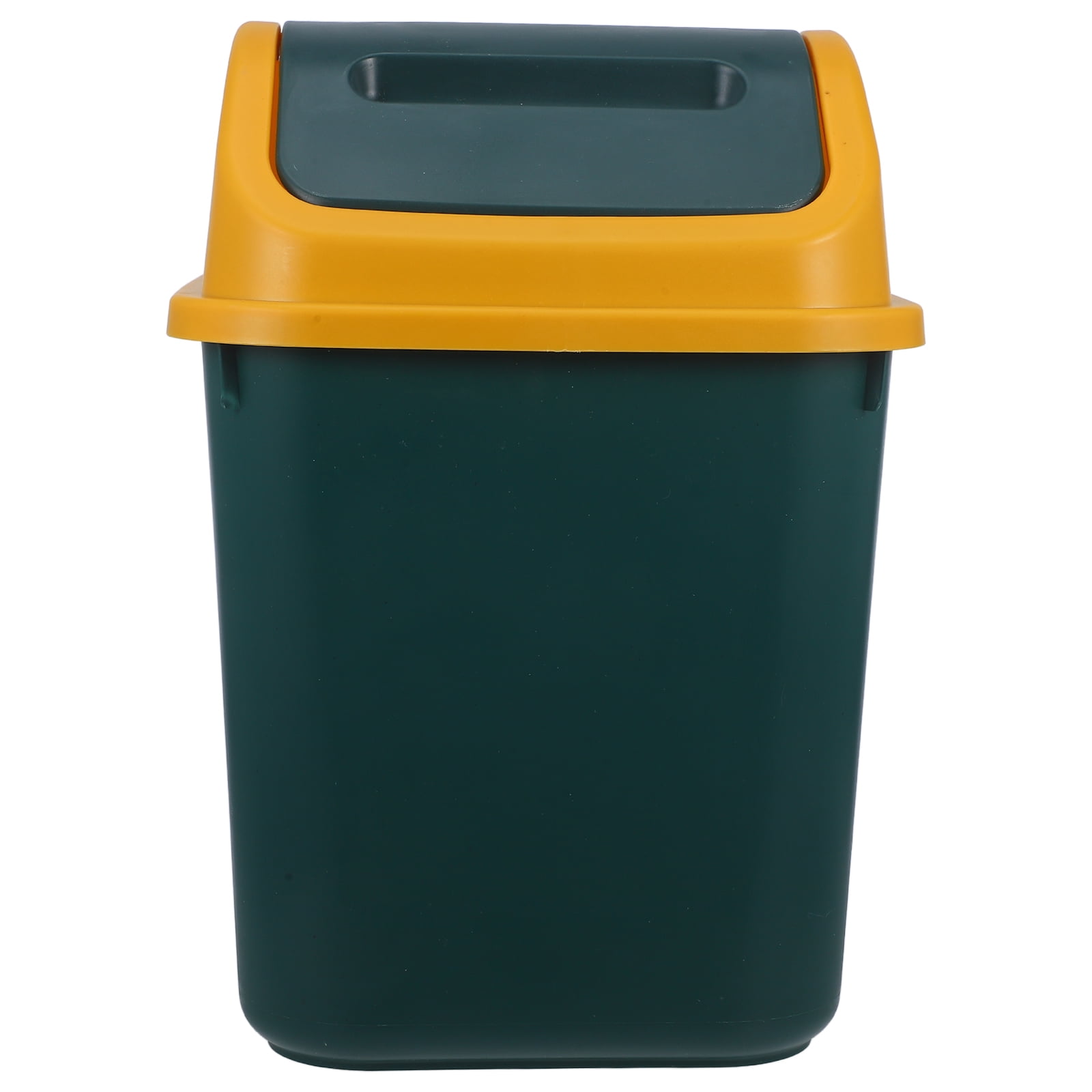 LOLIPPYY Trash Can with Swing-Top Lid Small Rectangular Garbage Bin 14L ...