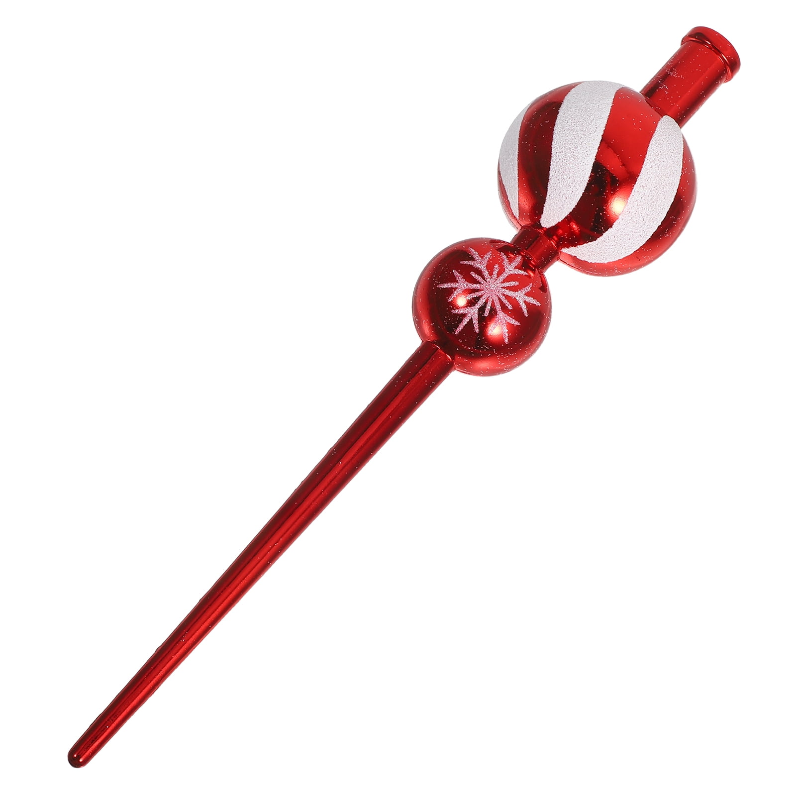 LOLIPPYY Unique Red Sphere Christmas Tree Topper Plastic Gourd Shape ...