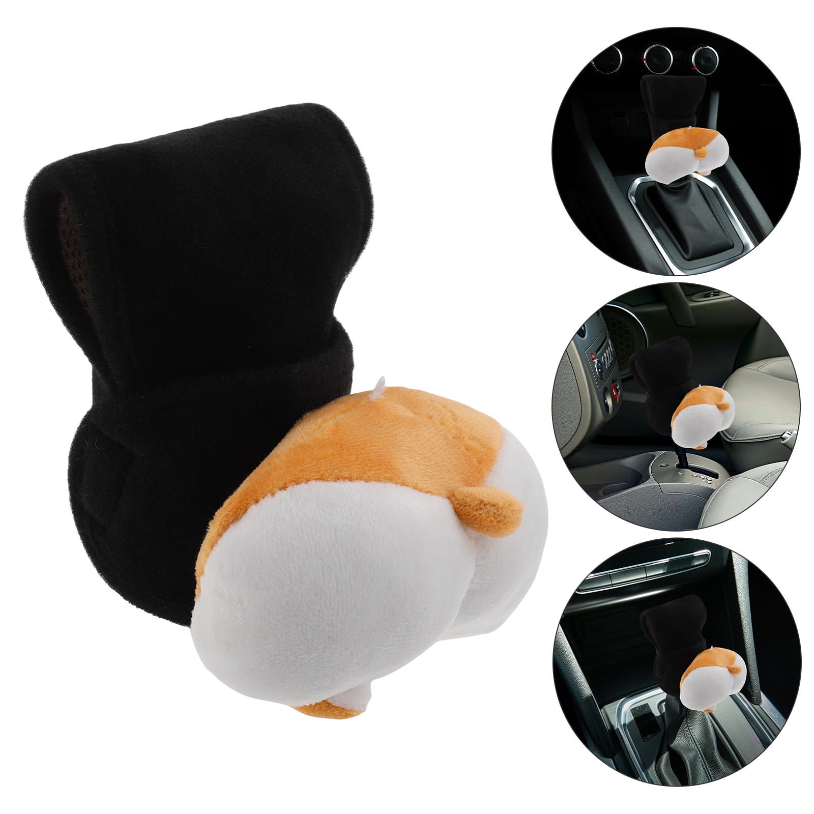 LOLIPPYY Universal Gear Shift Knob Cartoon Style Gear Shift Cover Plush ...