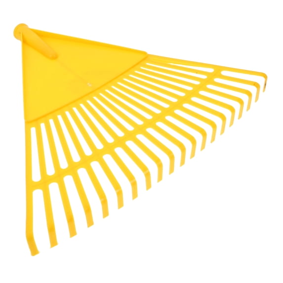 LOLIPPYY Yellow Garden Leaf Rake for Easy Yard Cleanup, Shrub Leaf ...