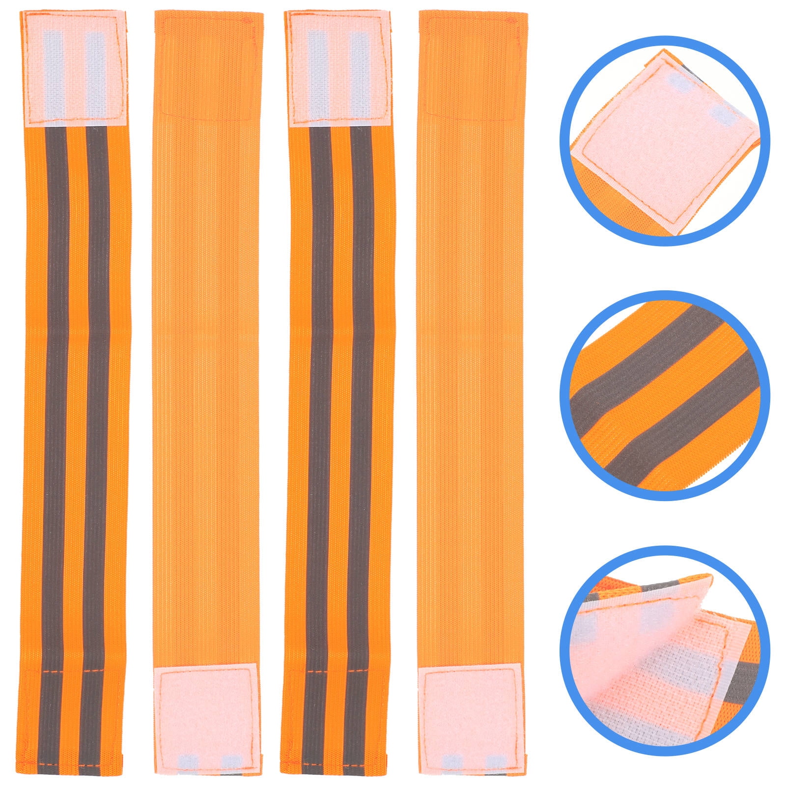 LOLIPPYY 4-Pack Orange Reflective Safety Wristbands High Visibility ...