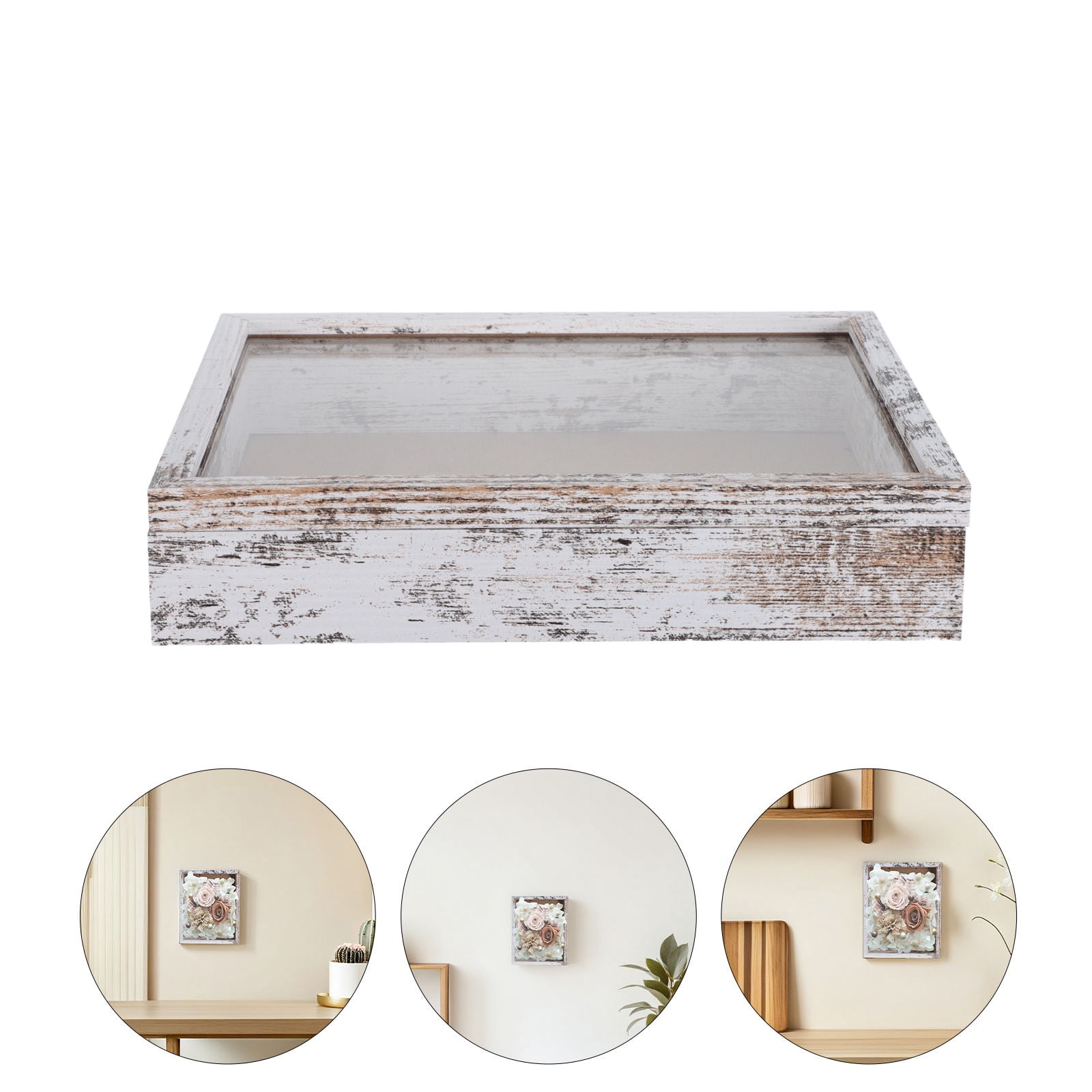 LOLIPPYY Wooden Wall Box Frame for Medal Storage and Pressed Flower ...