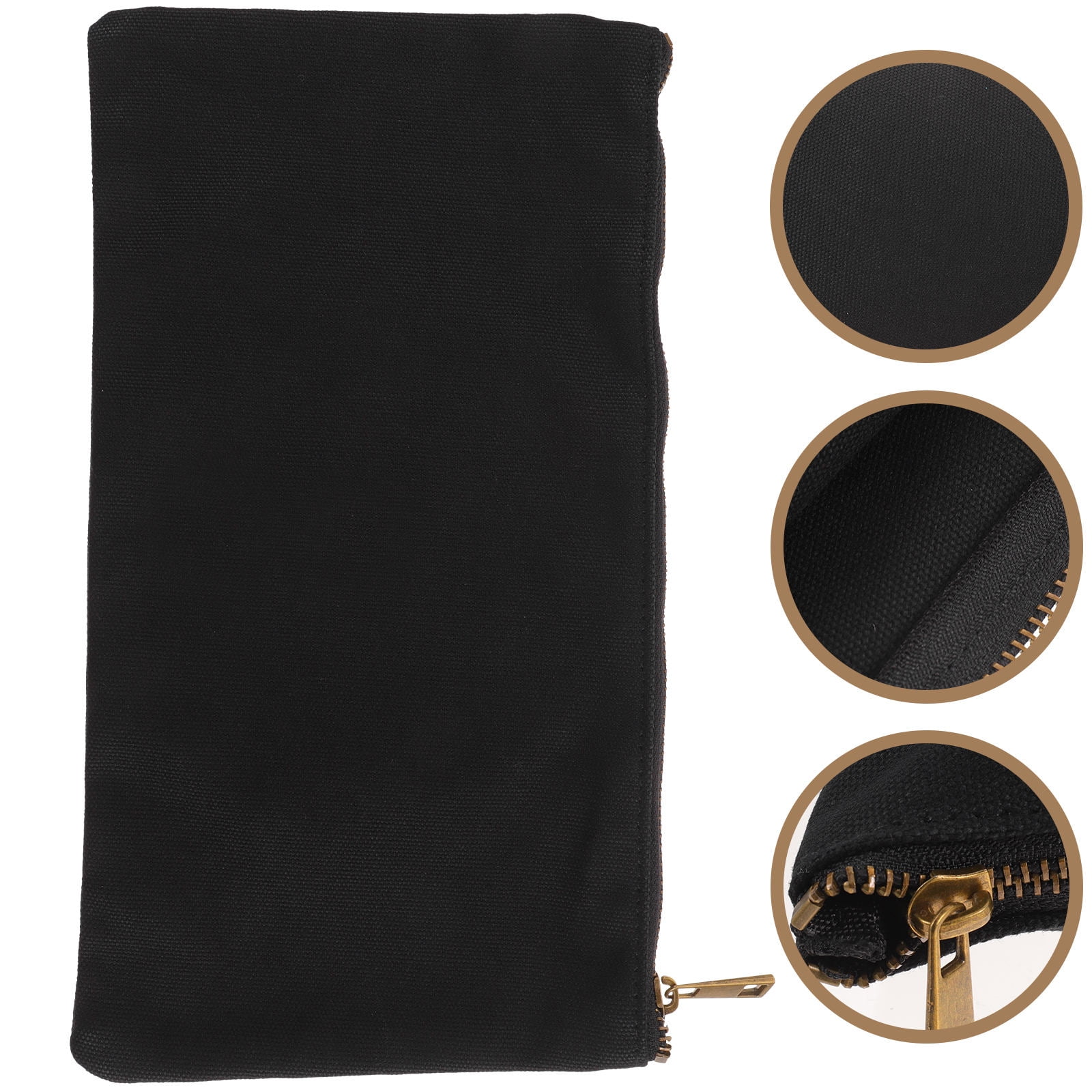LOLIPPYY Black Waxed Canvas Tool Pouch with Zipper, Utility Bag for ...