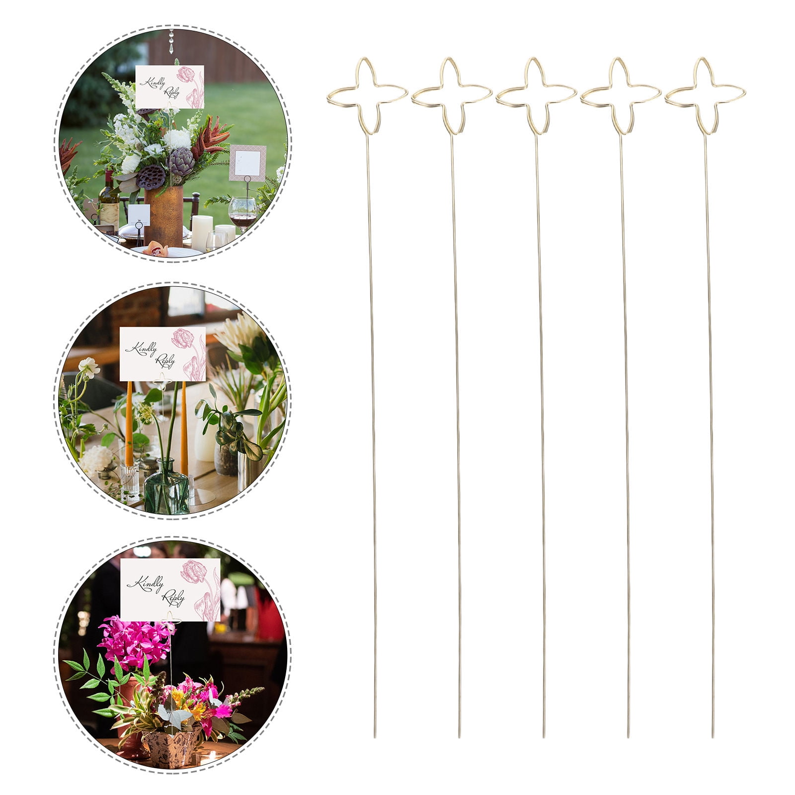 LOLIPPYY Wedding Table Decor Card Holder 30PCS Golden Iron with Holding ...