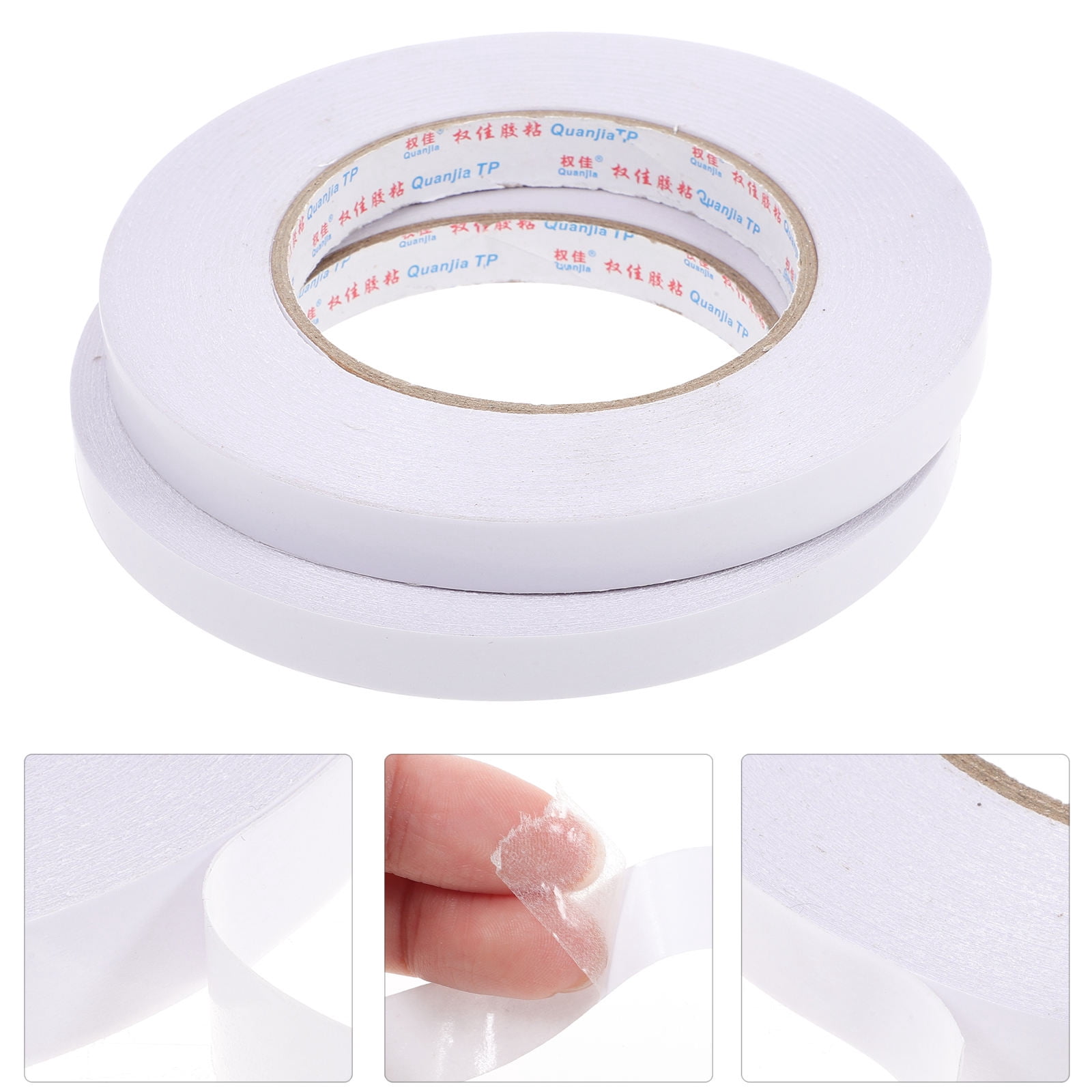 LOLIPPYY White Double Sided Adhesive Tape Soft Tissue Paper Craft Tape ...