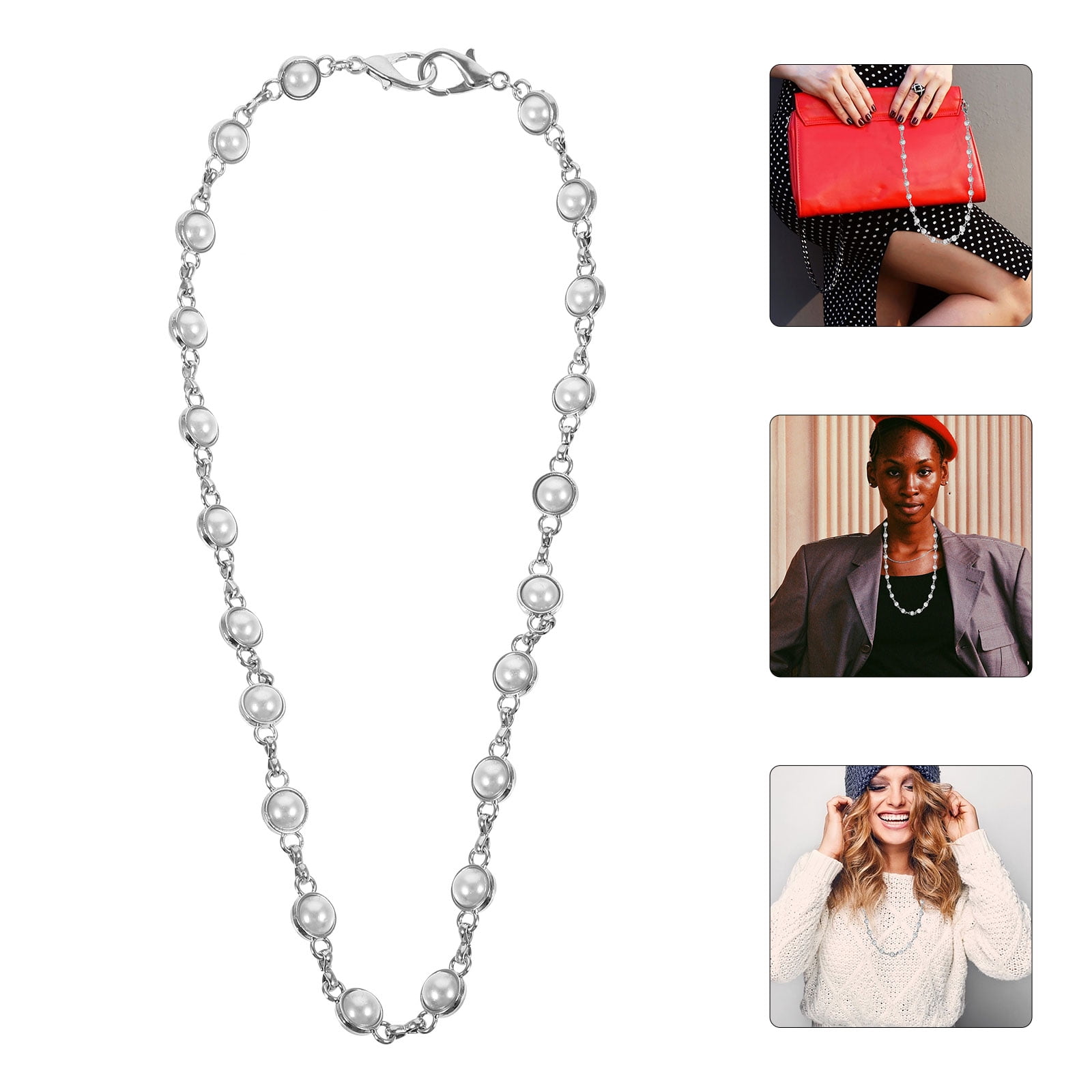 LOLIPPYY White Handbag Chain Strap Detachable DIY Bag Ornament for ...
