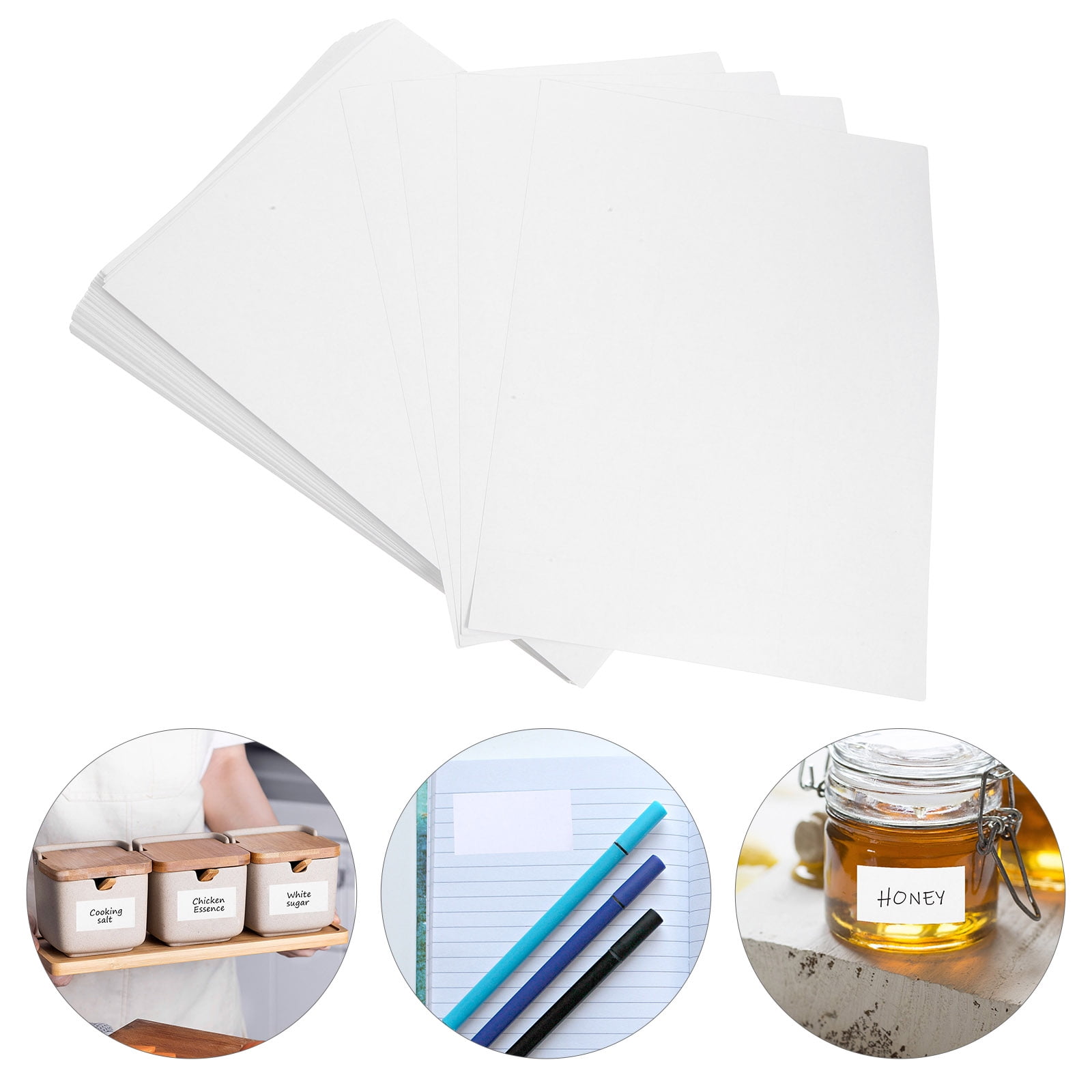 LOLIPPYY White Label Stickers for Storage and Food Containers Removable ...