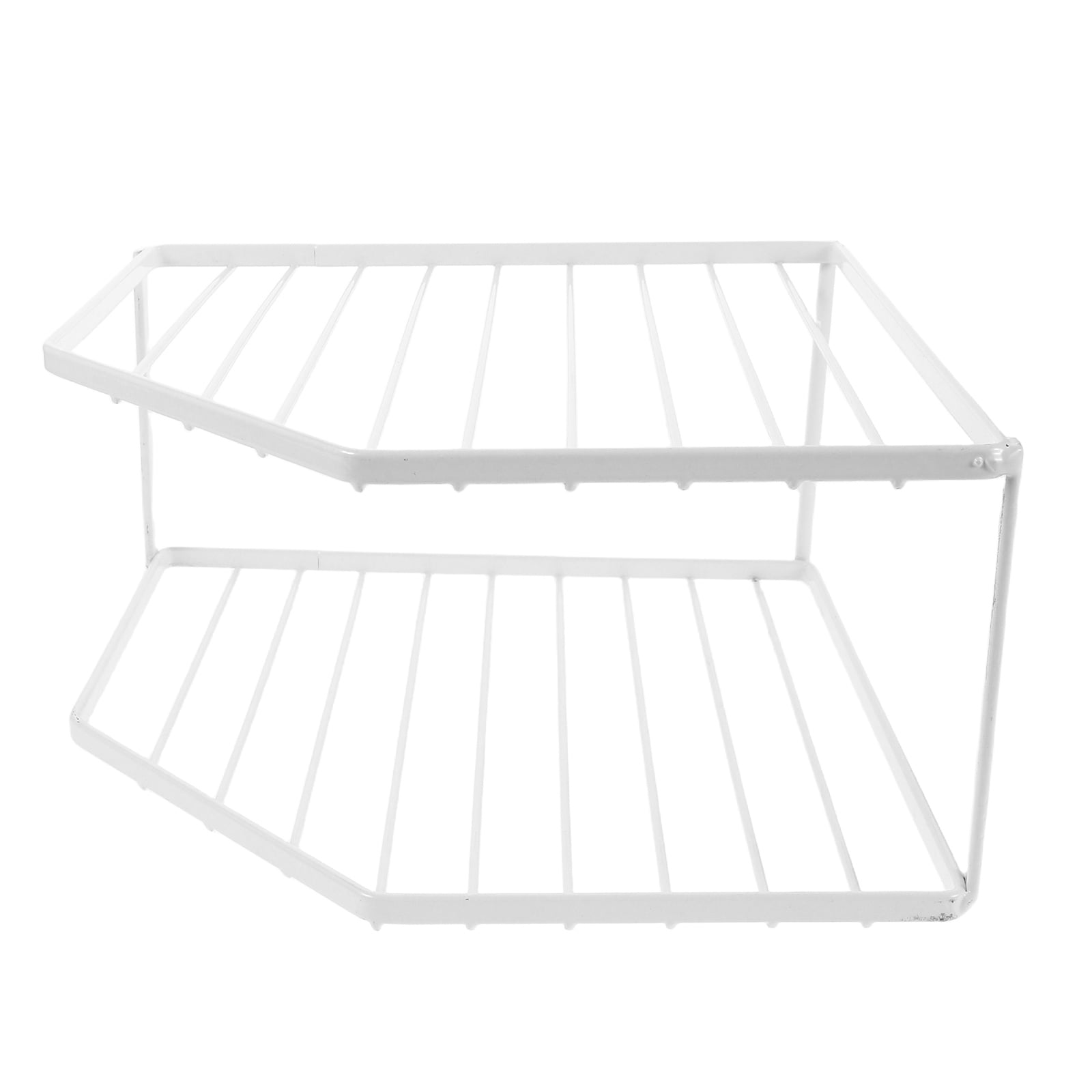 LOLIPPYY White Metal Corner Shelf for Kitchen Countertop Cabinet ...