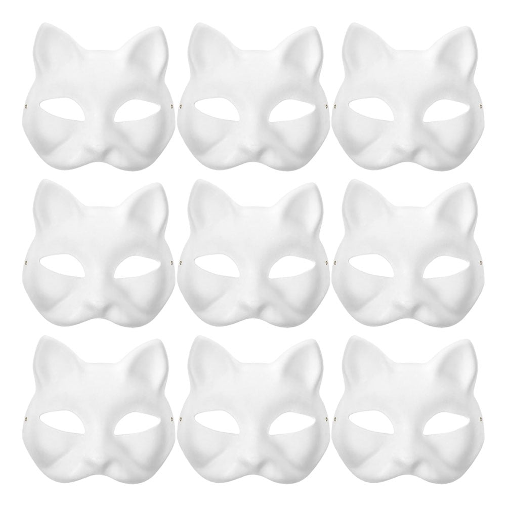 LOLIPPYY White Paper Blank Masks Craft for Kids Masquerade Party Prop ...