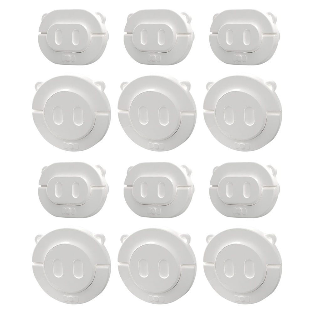 LOLIPPYY White Plastic Outlet Plug Covers for Baby Proofing Electrical ...