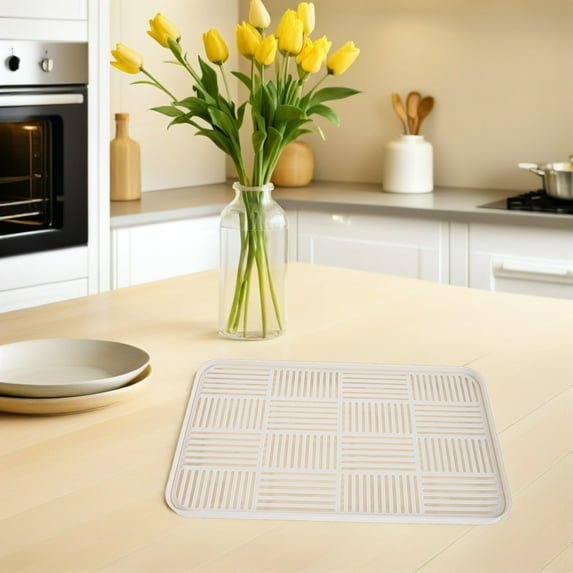 LOLIPPYY White Plastic Tiered Serving Tray with Grid Design, Perfect ...