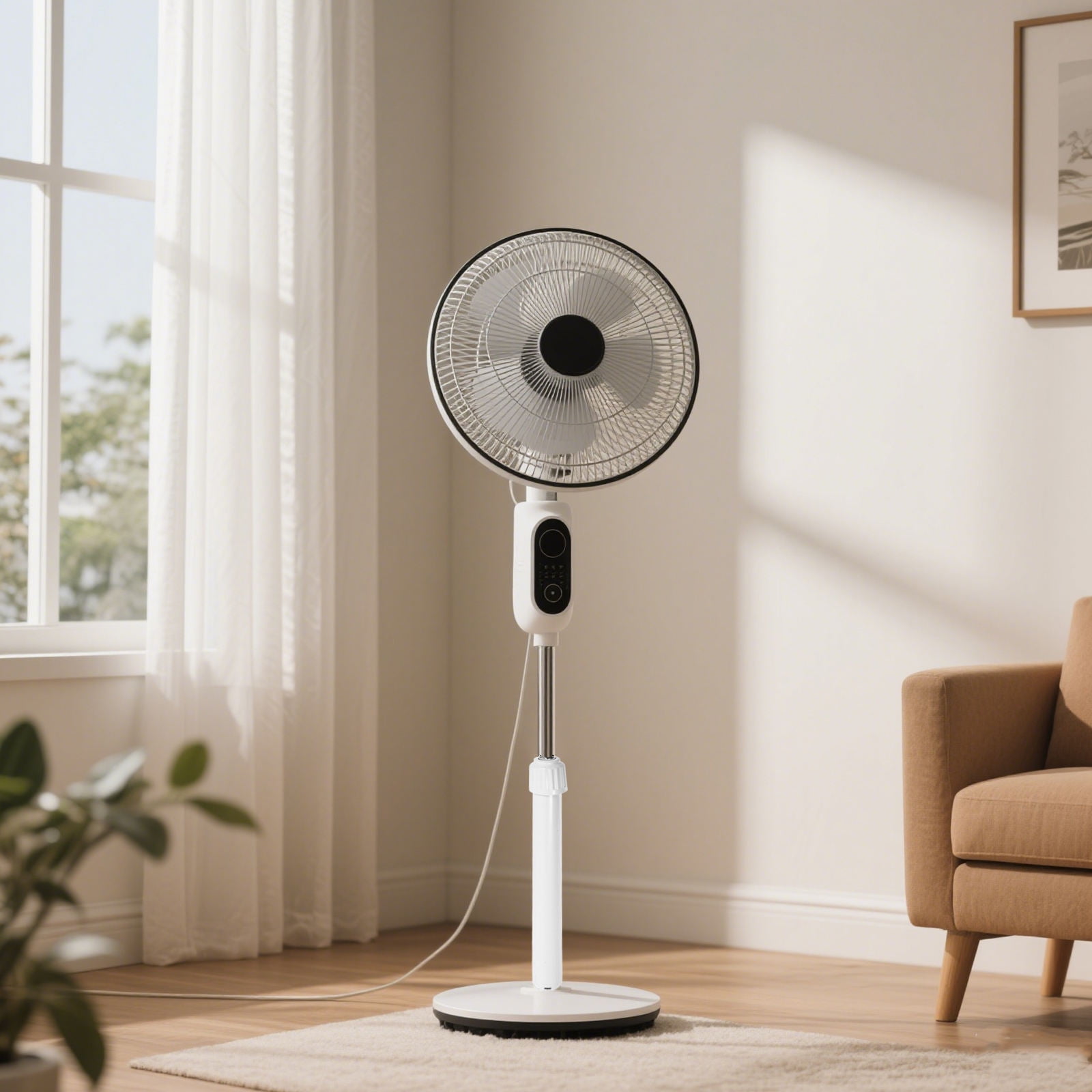 LOLIPPYY White Retractable Floor Fan Support Rod for Stable Pedestal ...