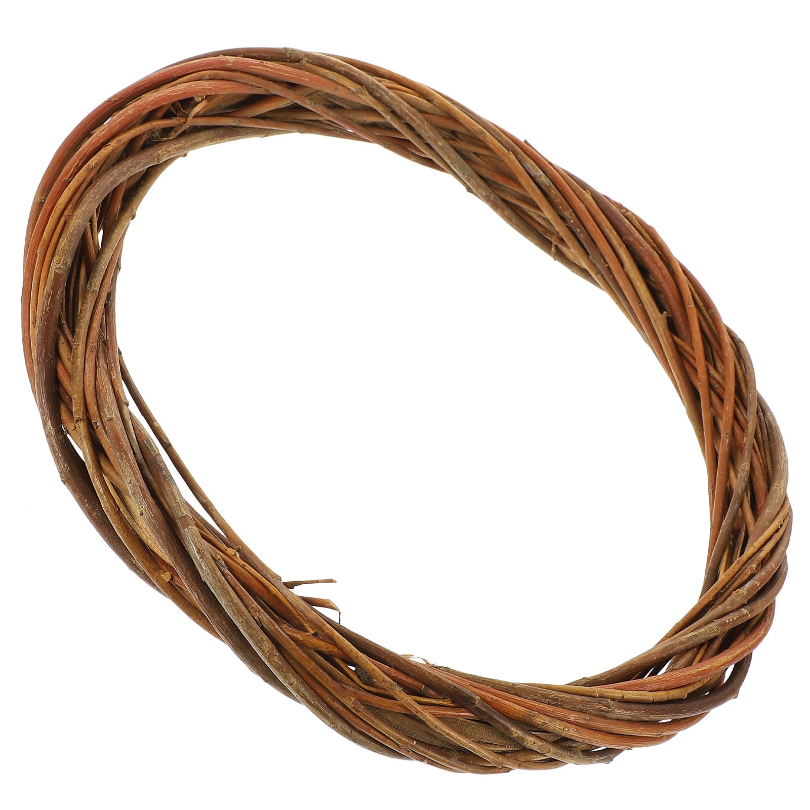 LOLIPPYY Wicker Wreaths Crafts Round Rattan Wreaths Brown 1Set for DIY ...