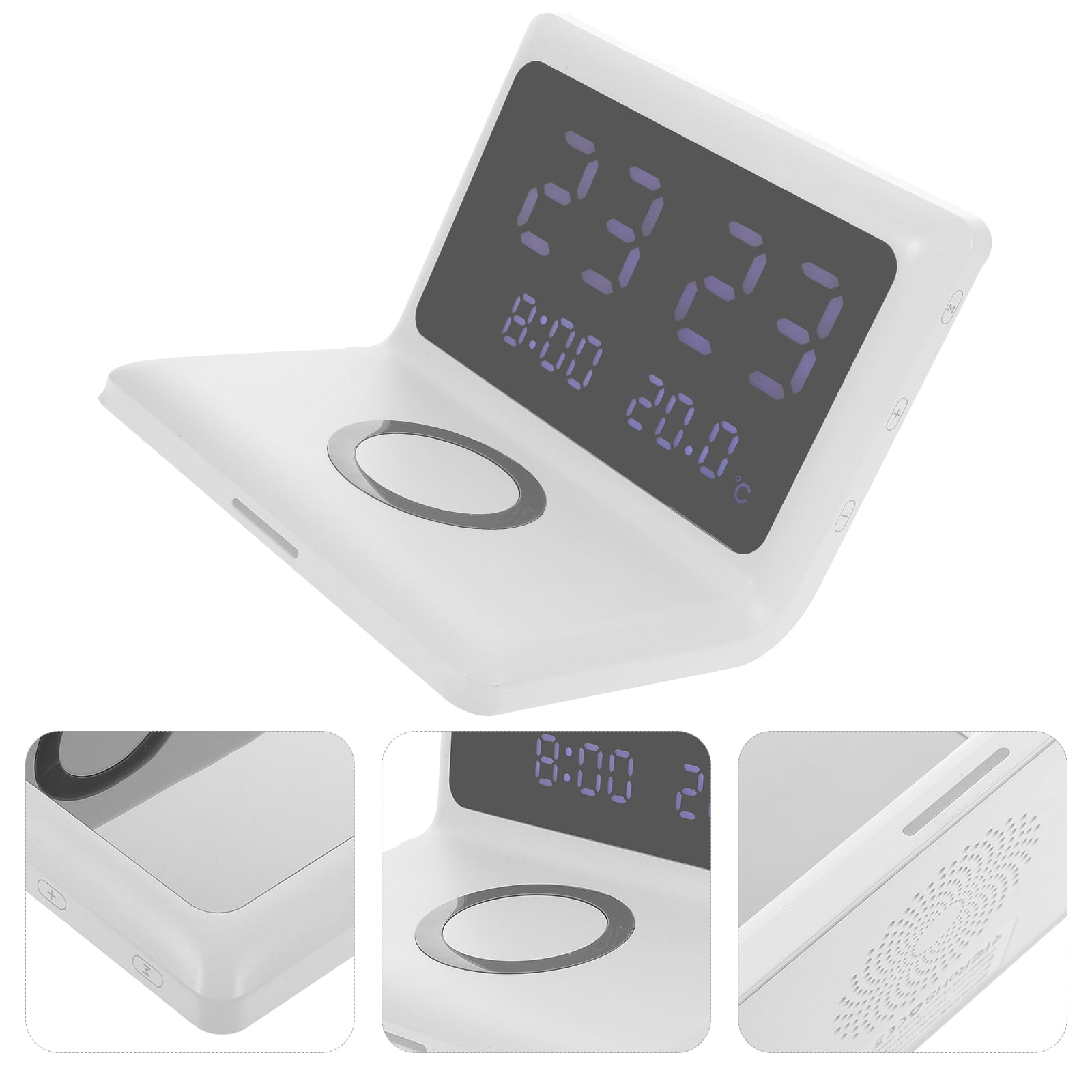 LOLIPPYY Wireless Phone Charger and Alarm Clock Combo for Charging Use ...