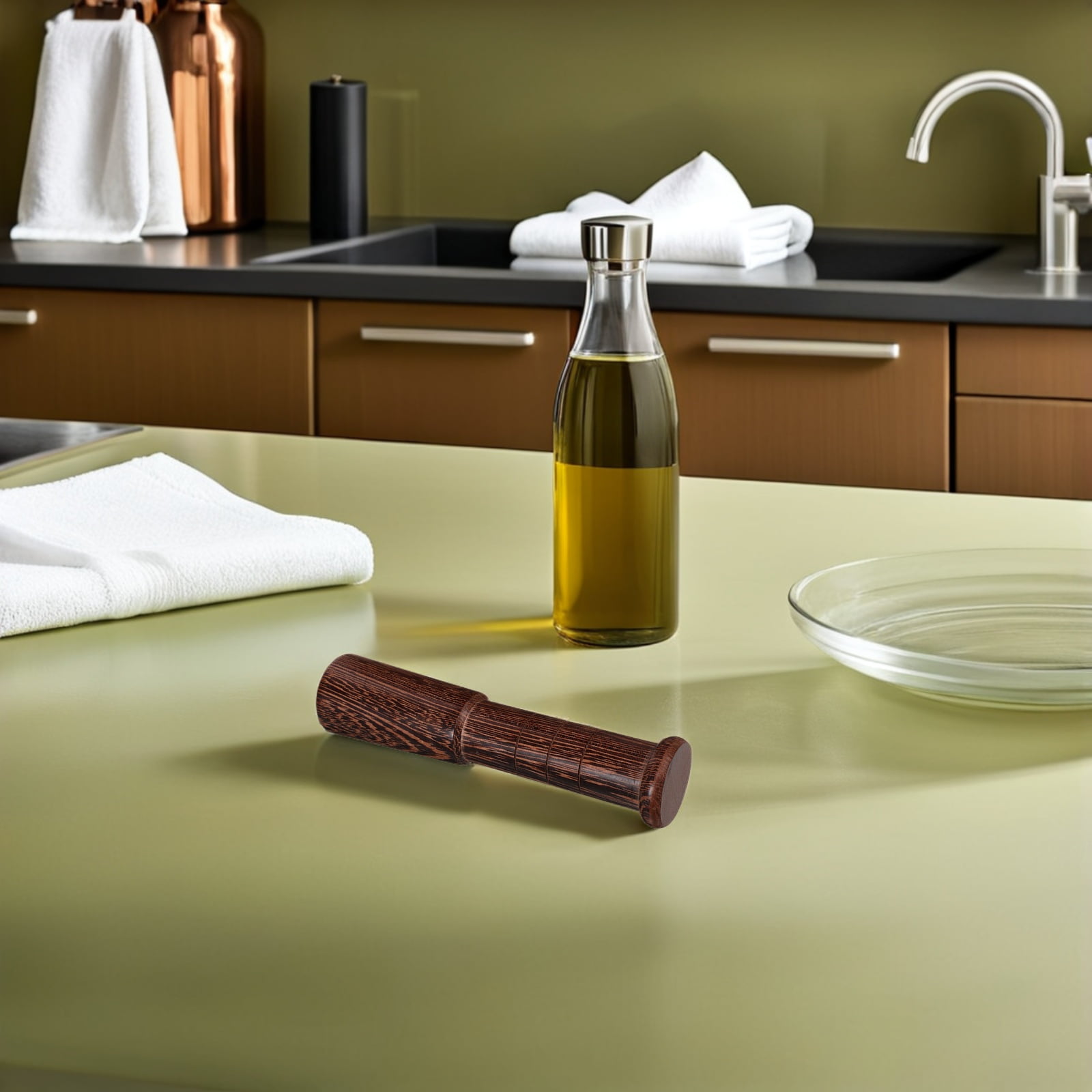 LOLIPPYY Wooden Fermentation Tool for Home Use Brown Sauerkraut Tamper ...