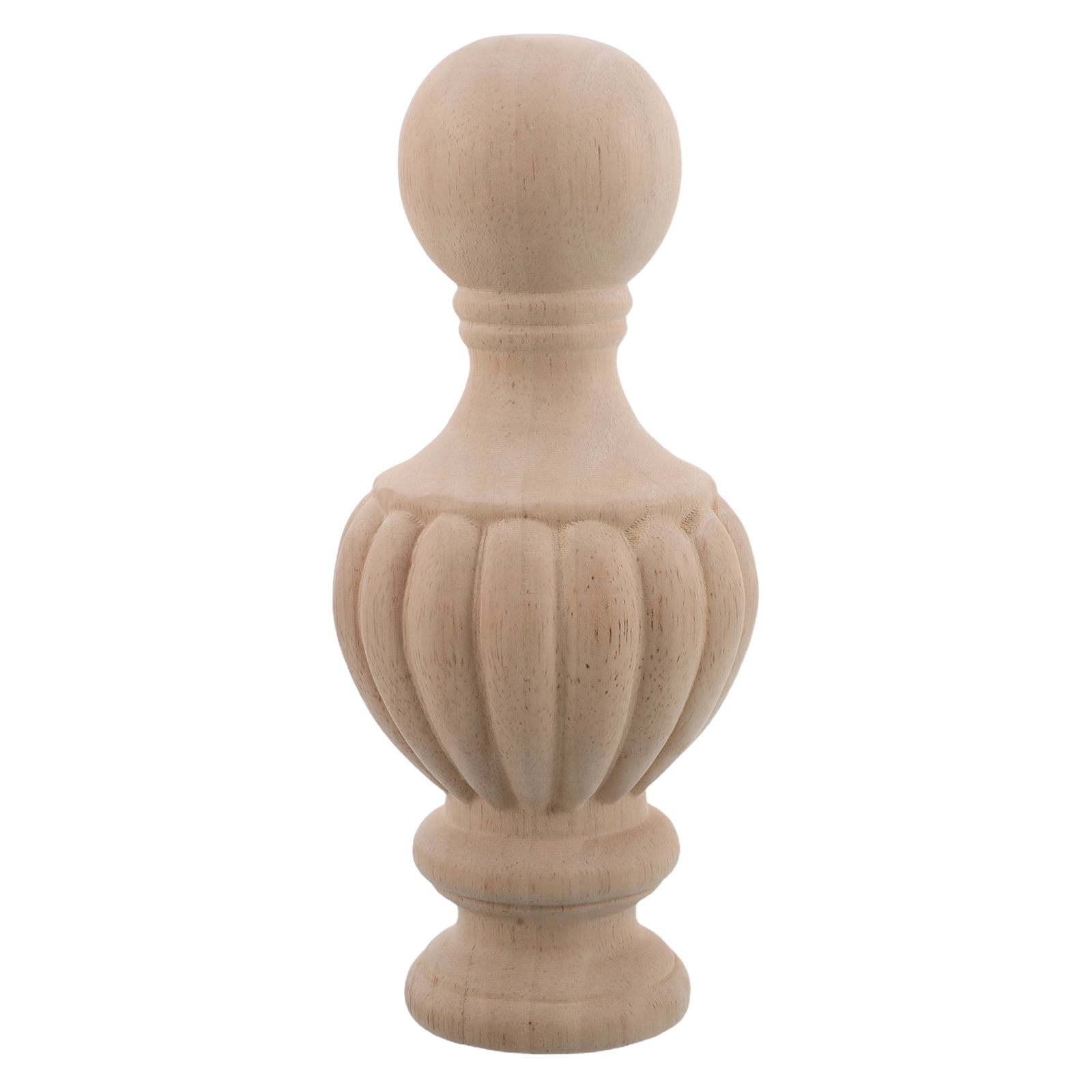 LOLIPPYY Wooden Finial: 9.43" Uncolored Ornamental Wood Finial for Bed ...