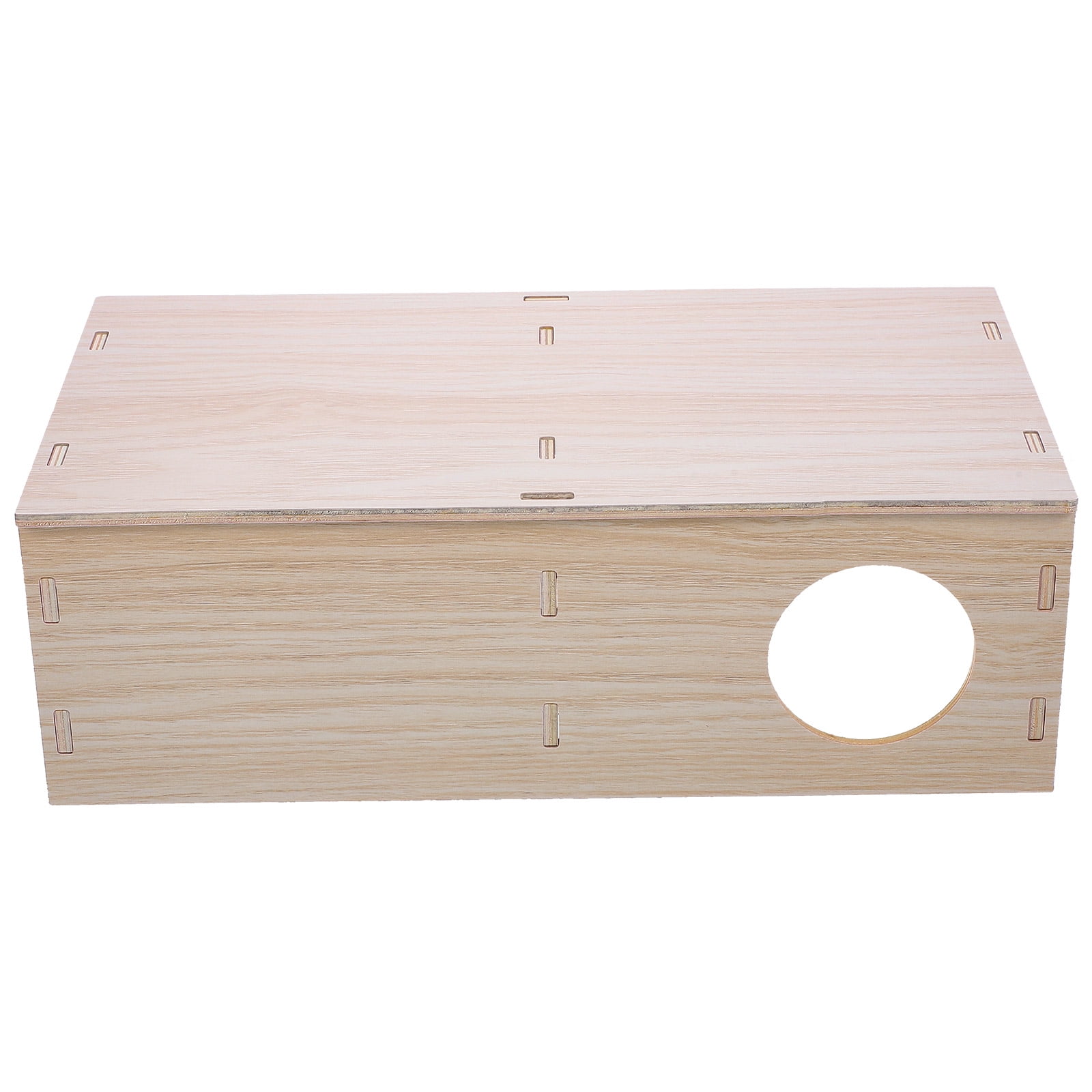 LOLIPPYY Wooden Rat Hideout Multi Chamber Small Animal House Natural ...