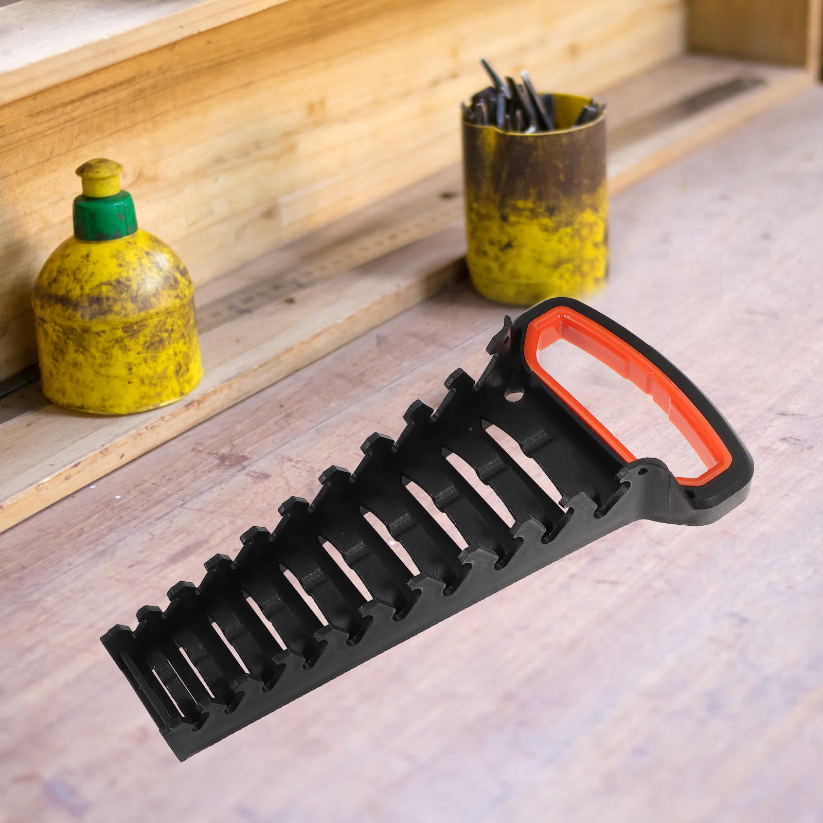 LOLIPPYY Wrench Set Storage Holder Black Plastic Rack with Handle for ...