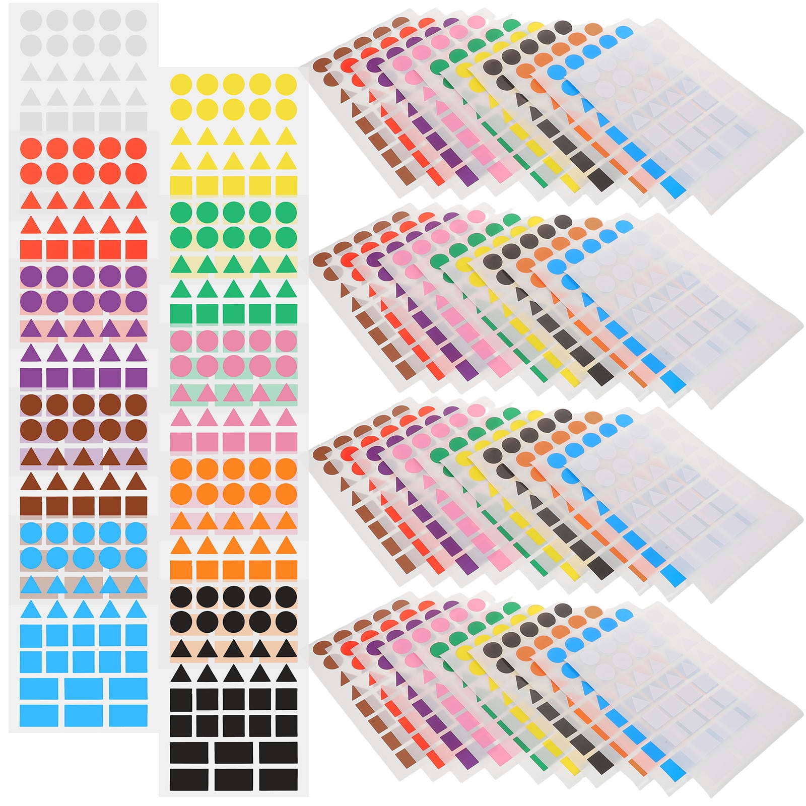 LOLIPPYY Writable Multi-Shaped Color Coding Stickers Assorted Colors ...