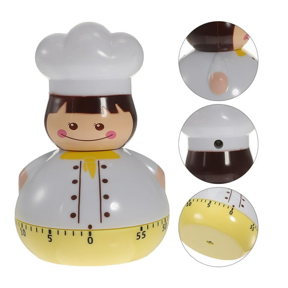 LOLIPPYY Yellow Chef Timer Mechanical Cooking Countdown Timer for ...